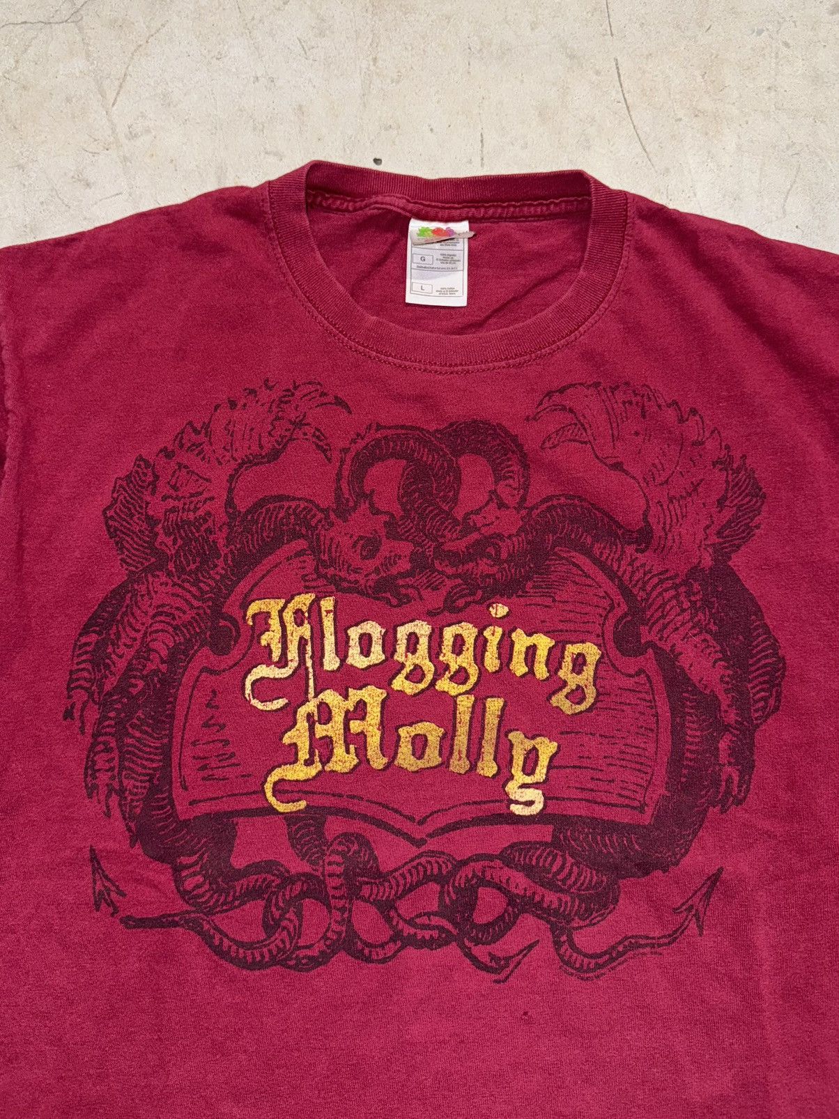 Vintage Crazy Vintage Y2K Flogging Molly Punk Rock Band Tee Red | Grailed