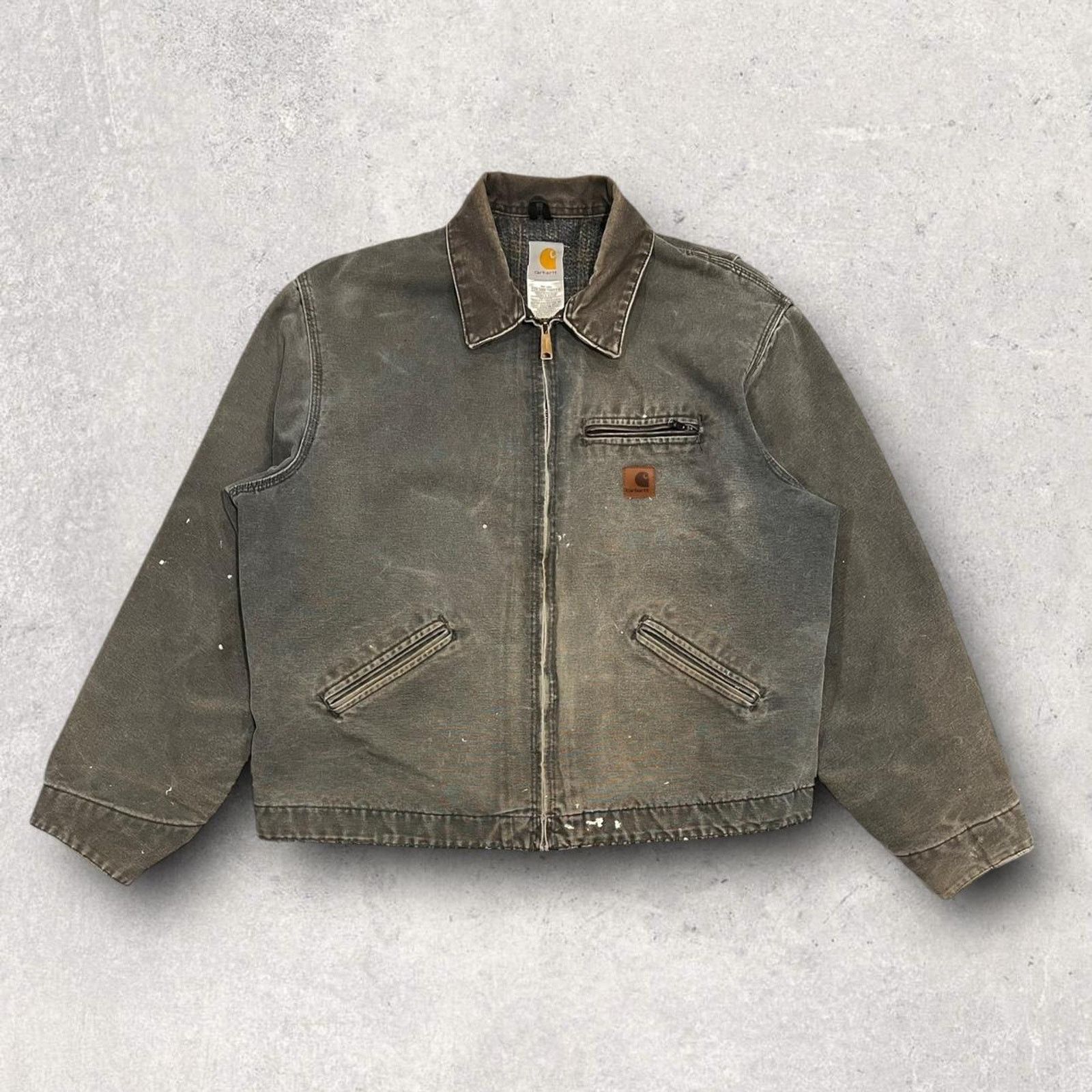 Carhartt Vintage Carhartt Detroit Faded Gray Distressed Work Jacket ...