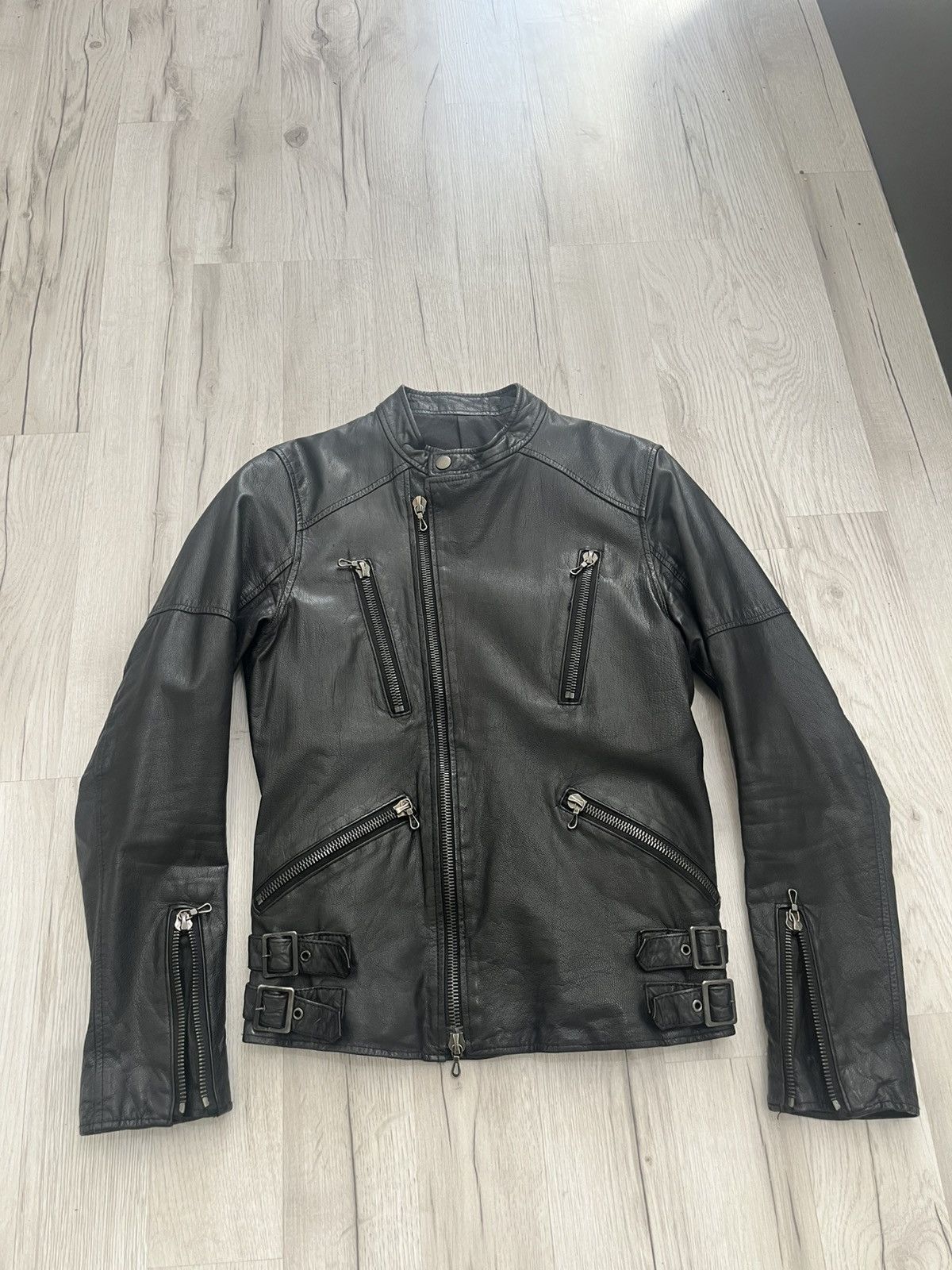 14th Addiction × KMRii × Shellac 2000s Shellac Leather Jacket | Grailed