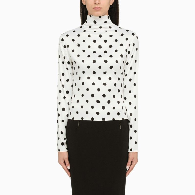 Marni Marni White Polka Dot Turtleneck | Grailed