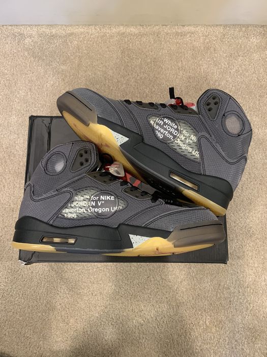 Nike Off White Jordan 5 Muslin | Grailed