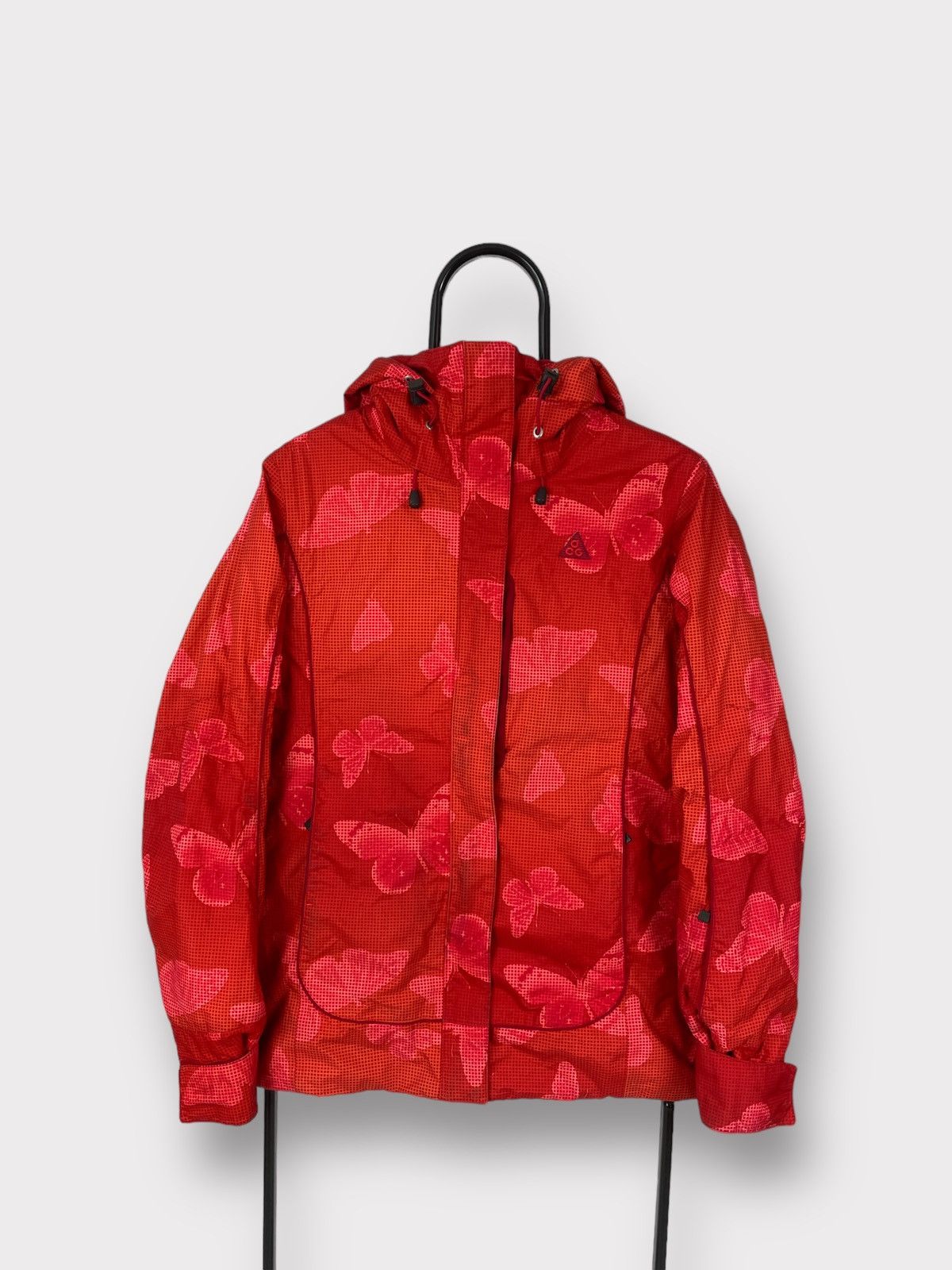 Nike Vintage Puffer Red Fullprint Butterfly Jacket Nike ACG Retro | Grailed