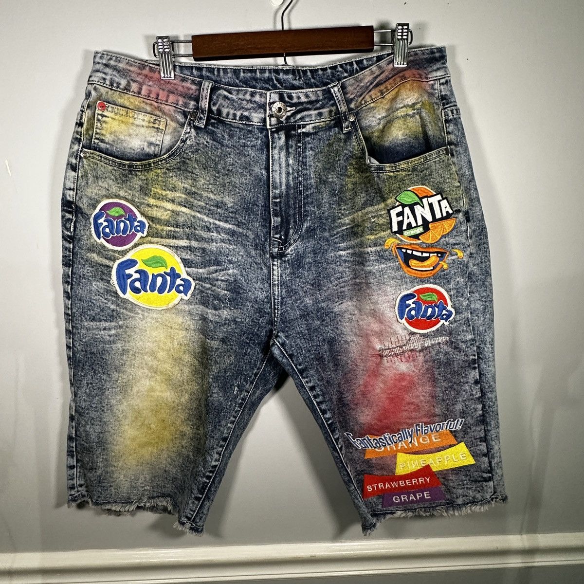 Staple Staple x Fanta Patch Jean Shorts | Grailed