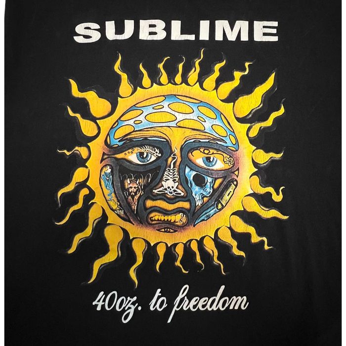 Other Sublime 40oz to Freedom Sun Face Sleeveless Black Shirt | Grailed