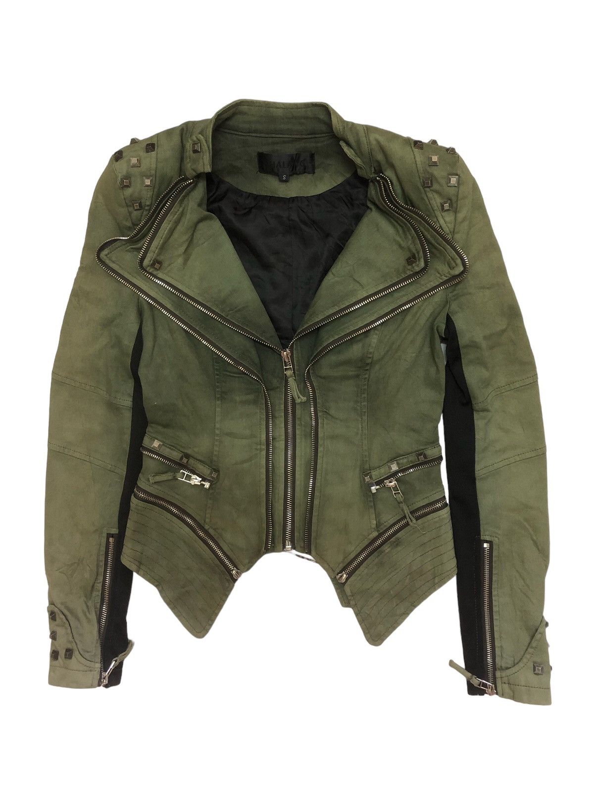 Seditionaries × Streetwear Punk Spike Studed Distress Army slim Fit ...