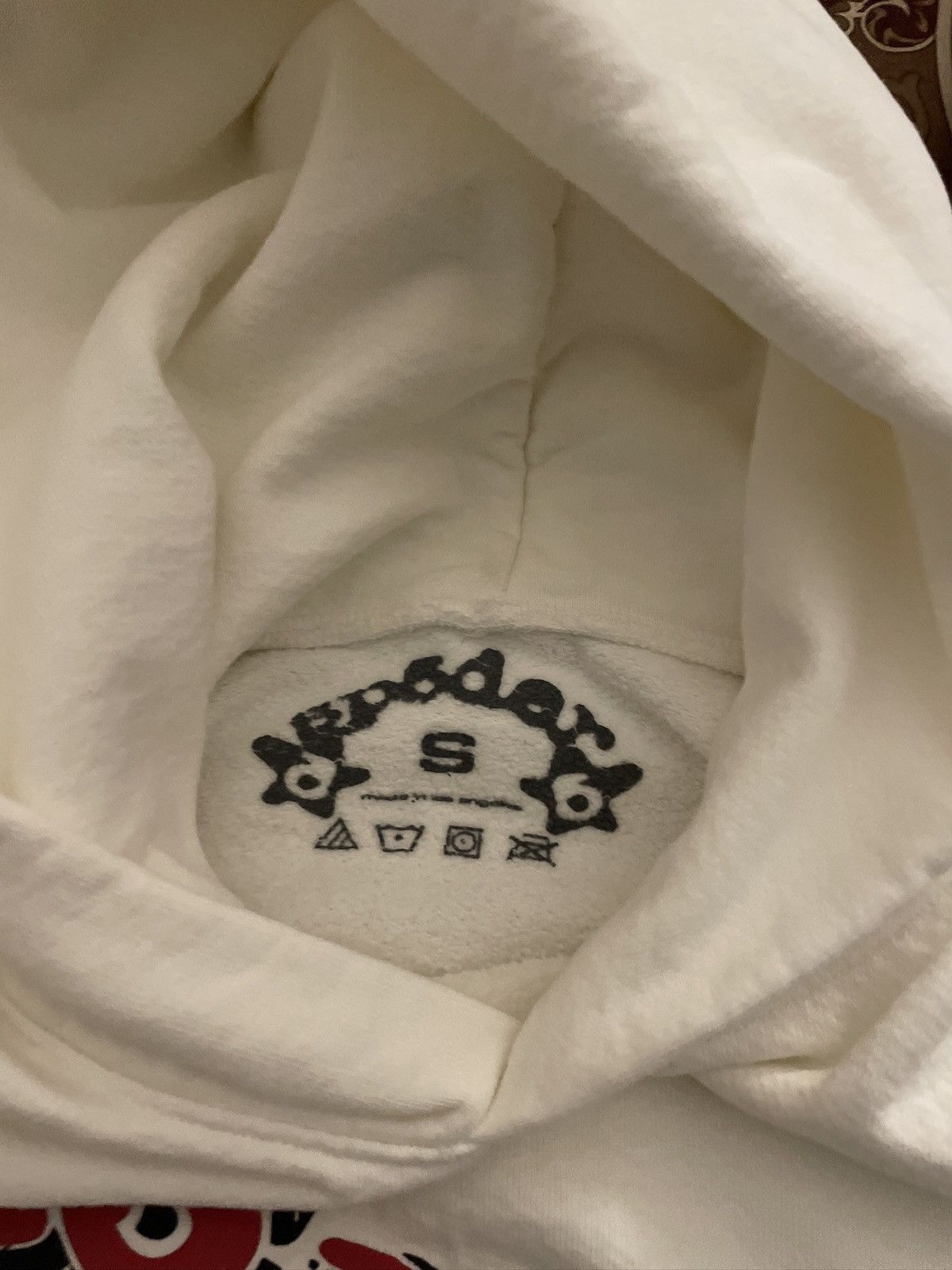Spider Worldwide white and red Sp5der hoodie | Grailed