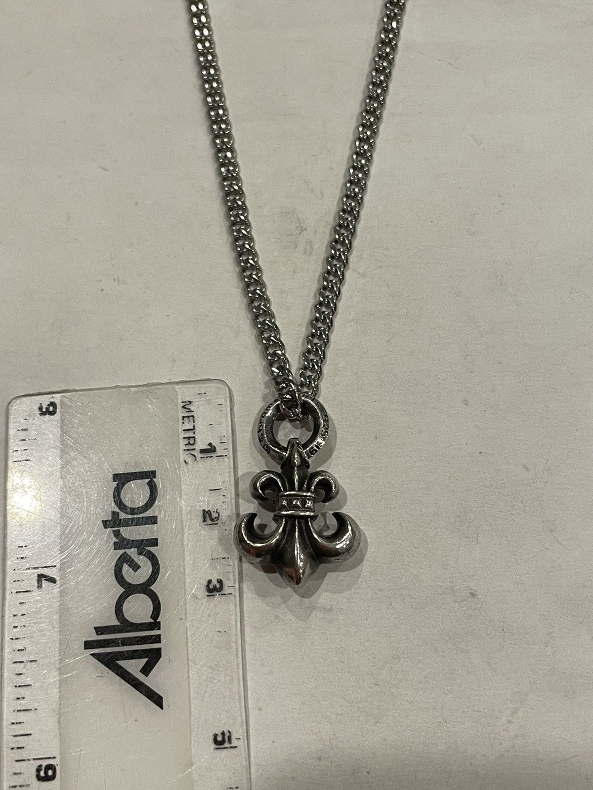 Chrome Hearts Chrome Hearts BS Fleur Pendant Cuban Chain Silver ...