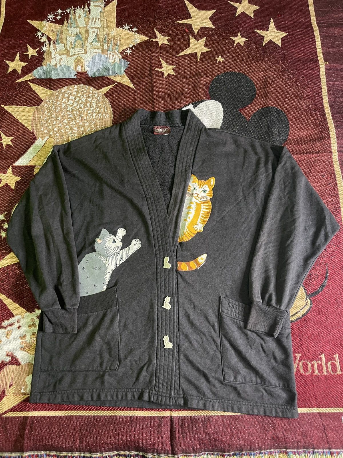 Vintage Vintage 80s Linda Lori Cat Cardigan | Grailed