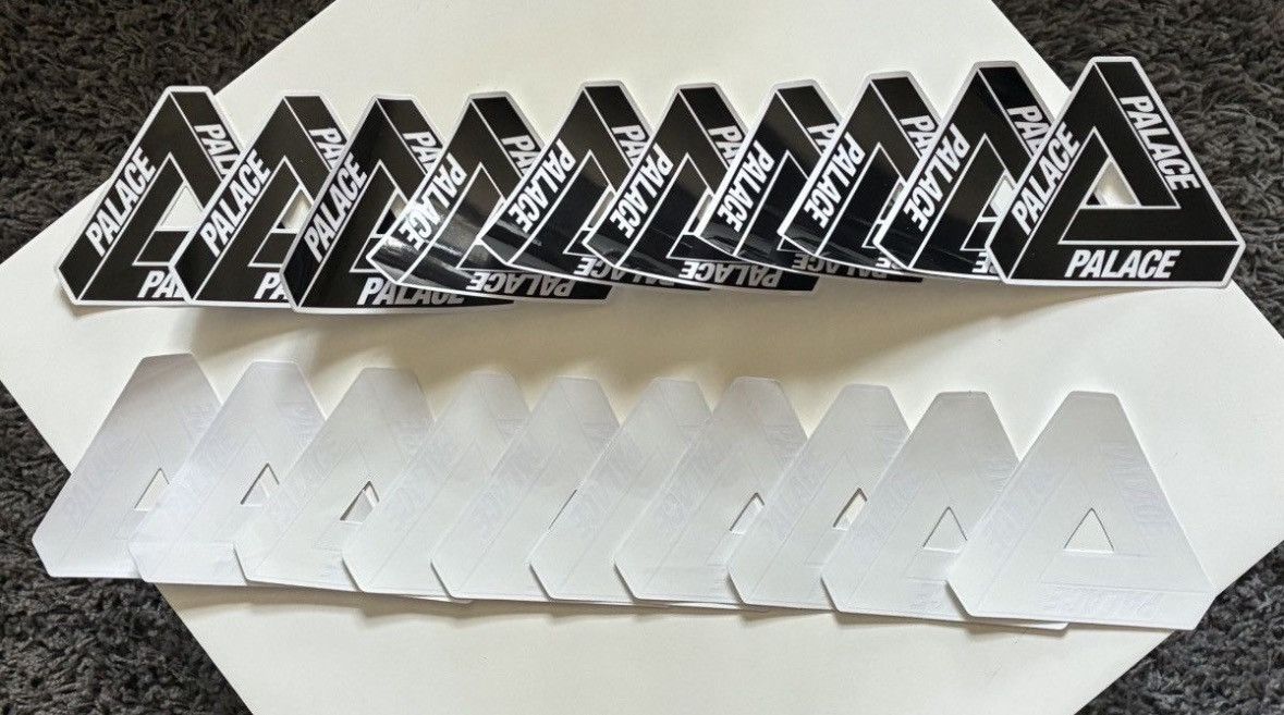Palace Palace Tri-Ferg Logo Sticker Lot 20 Stickers - Black & White ...