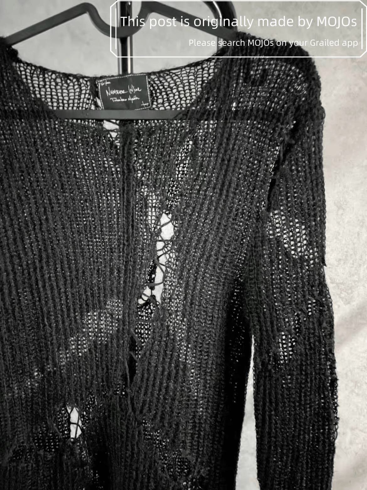 Number (N)ine Sz 3 Number Nine 04SS Dream Distressed Web Knitwear | Grailed