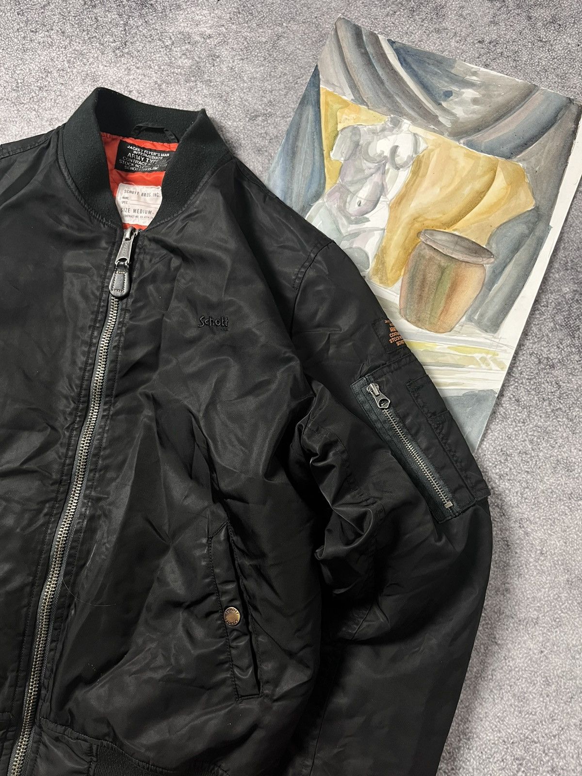 Japanese Brand × Schott × Vintage 🔥SCHOTT VINTAGE MA 1 FLYER’S INTERMEDIATE BOMBER JACKET | Grailed