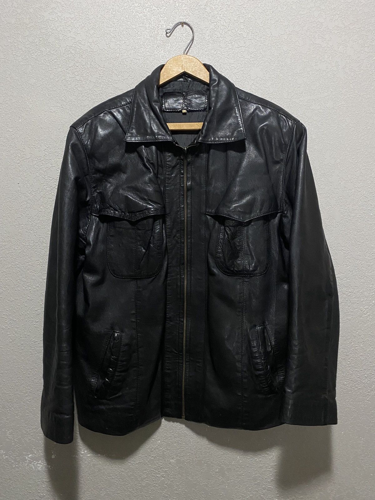 Avant Garde × Leather Jacket × Vintage 70’s Quality Leather Jacket Mens ...