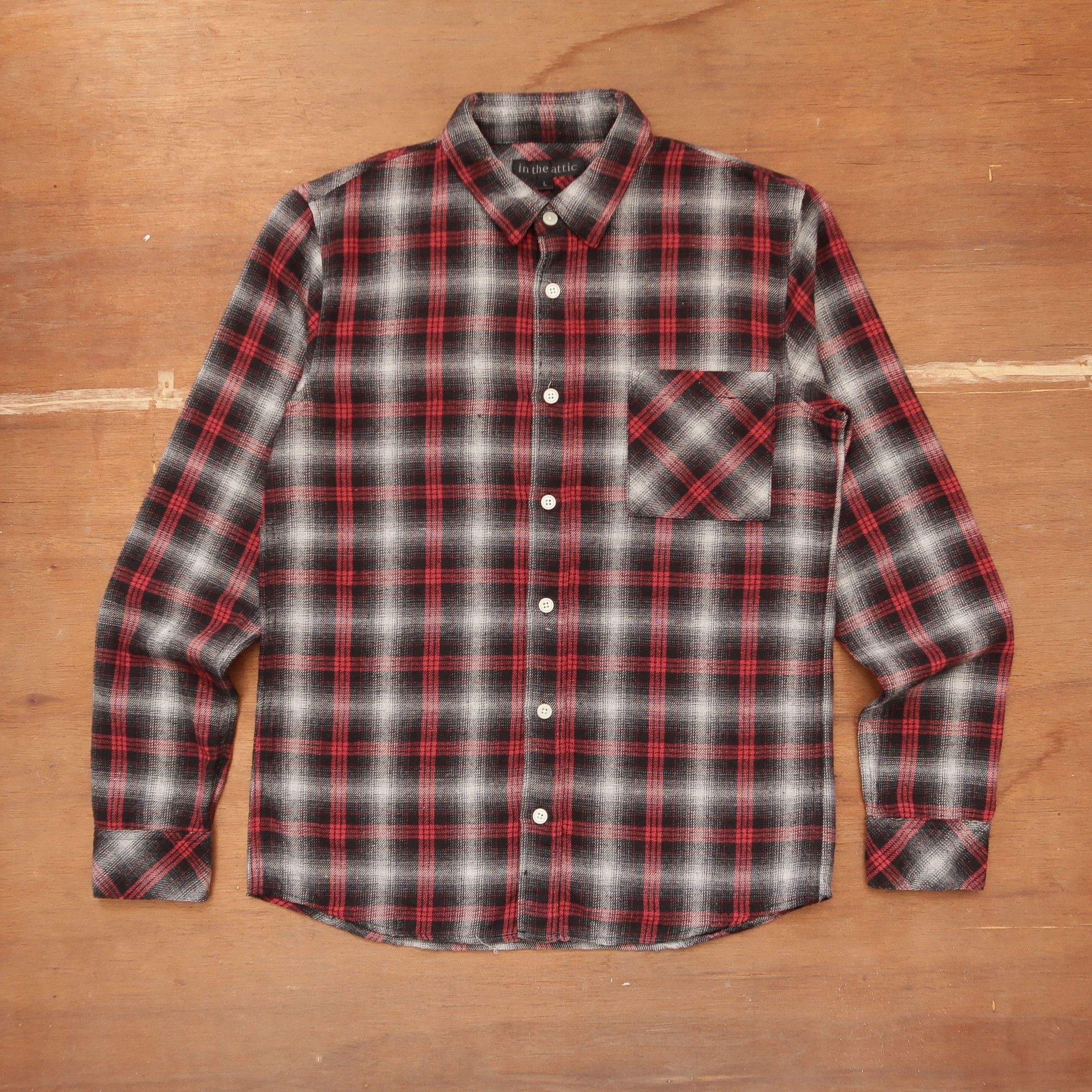 Japanese Brand 1990s In The Attic Flannel Anarchy Punk Style Shirt ...