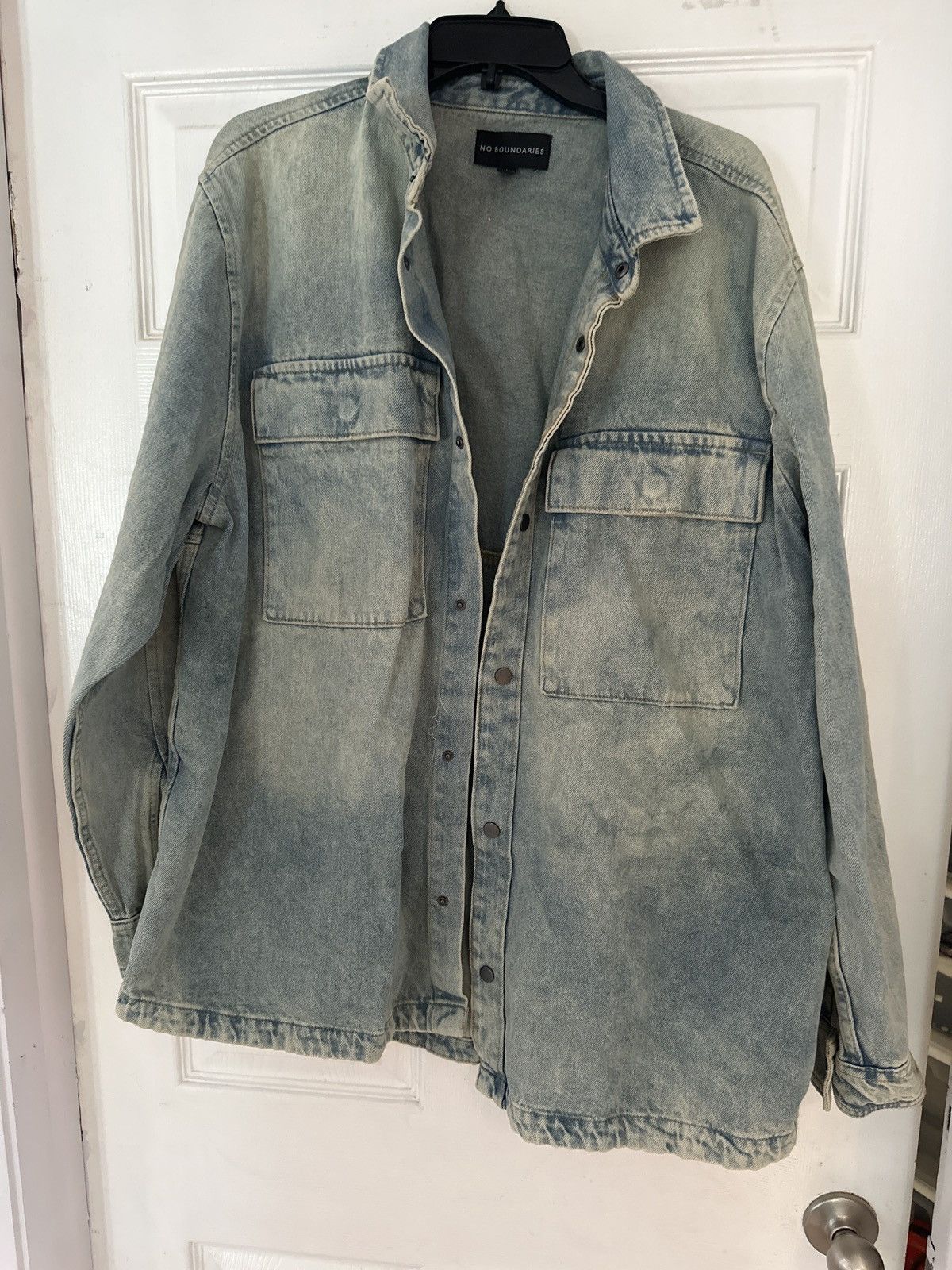 Vintage Denim long worn jacket | Grailed
