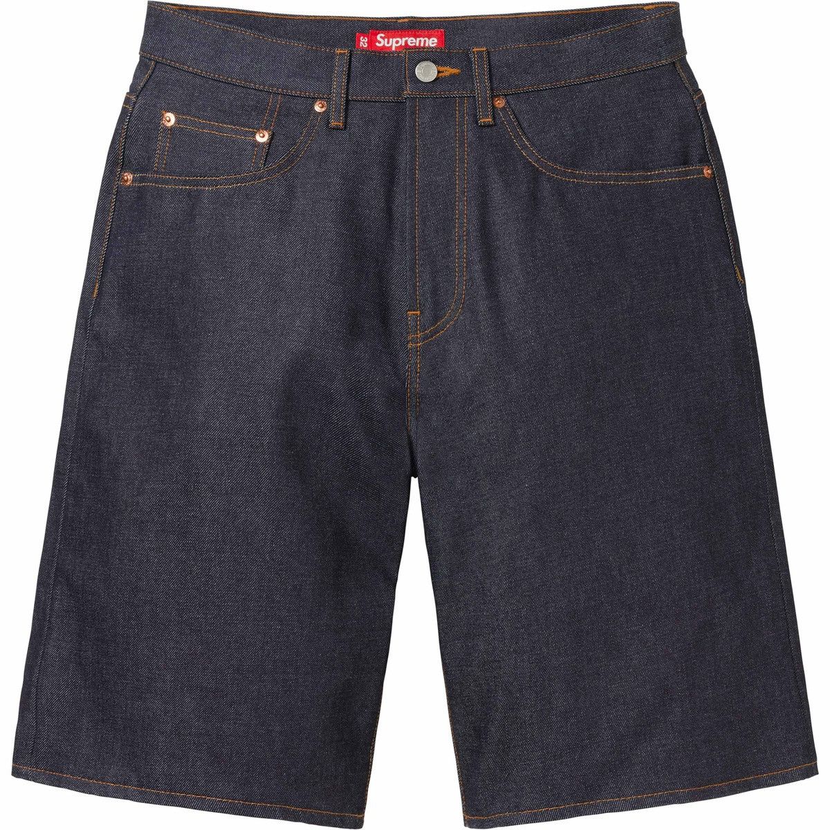 Supreme SUPREME® RIGID BAGGY SELVEDGE DENIM SHORT 34 RIGID INDIGO | Grailed