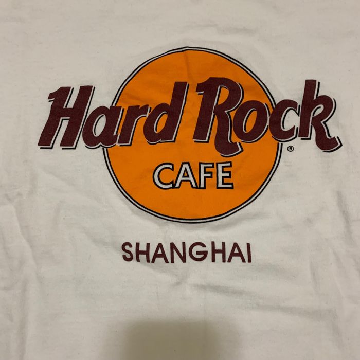 Vintage Vtg Hard Rock Cafe Shanghai T-Shirt Tee Sz L White Missing S ...
