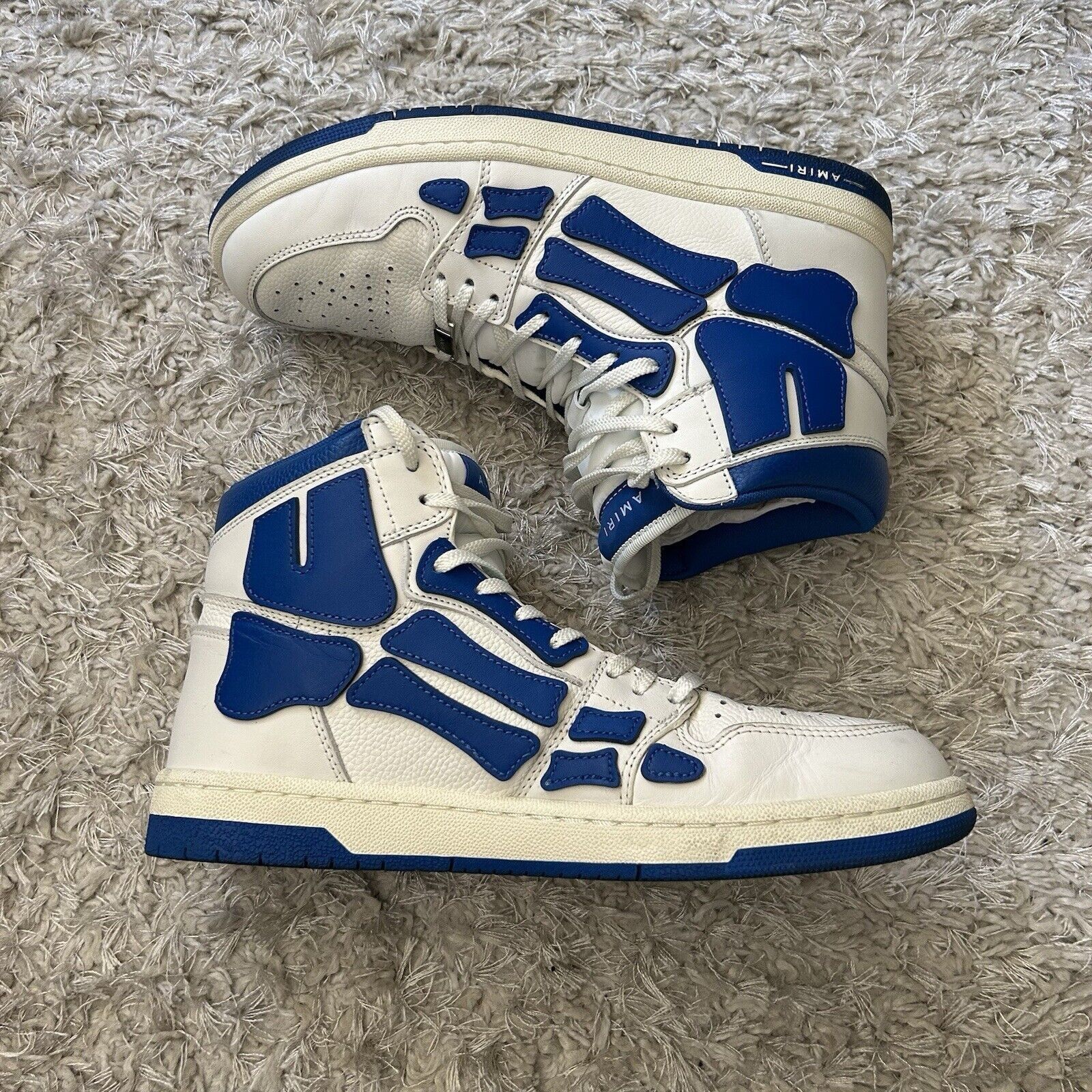 Amiri Amiri Skel Top high top blue sneaker hi jordan og white bone ...