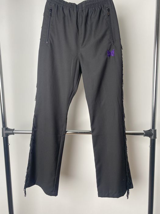 Needles Black Fringe Boot-Cut Track Sweatpants | Grailed