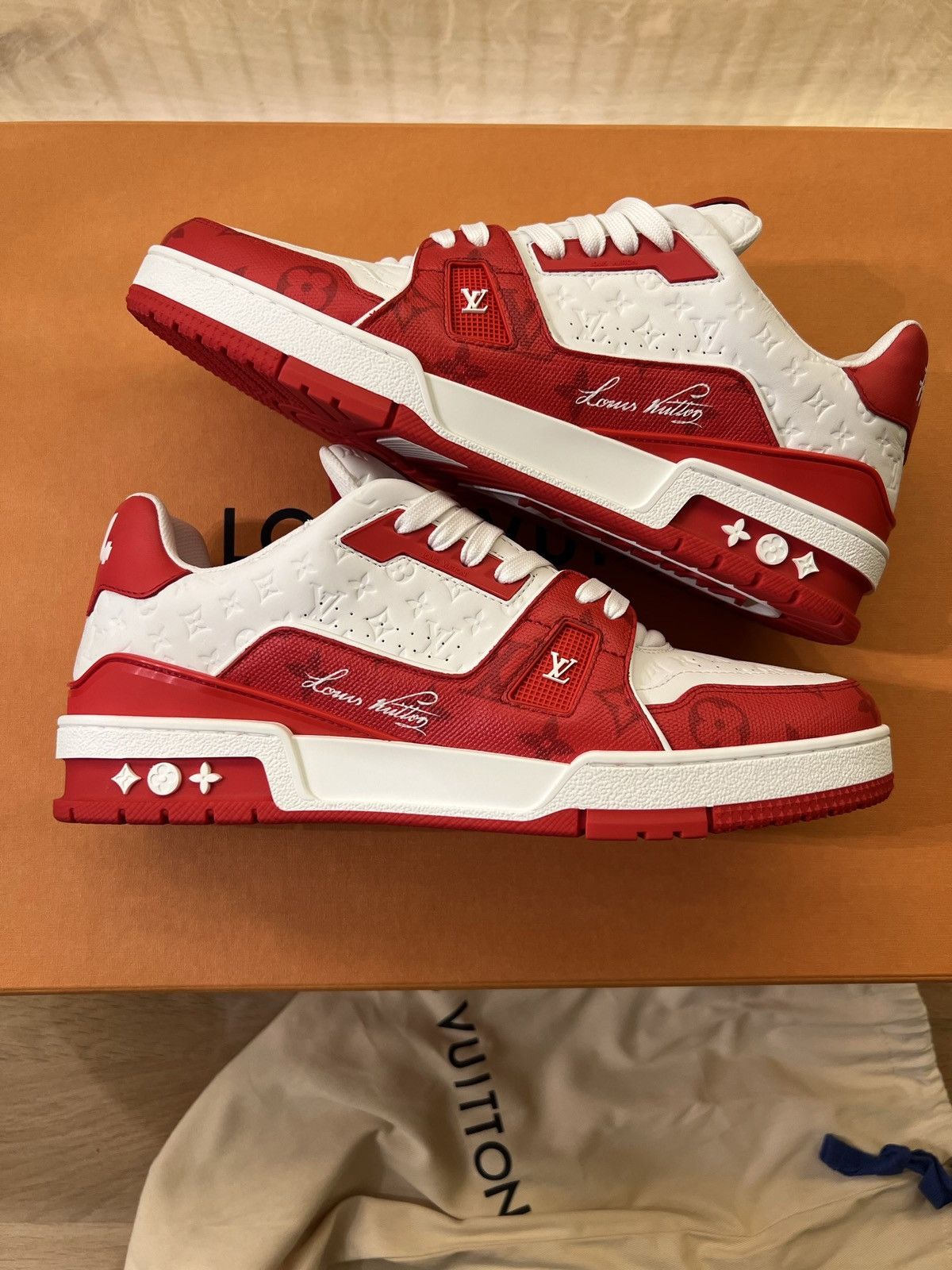 Louis Vuitton × Virgil Abloh Louis Vuitton Trainers Red #54 Louis Vuitton × Virgil Abloh Louis Vuitton Trainers Red #54