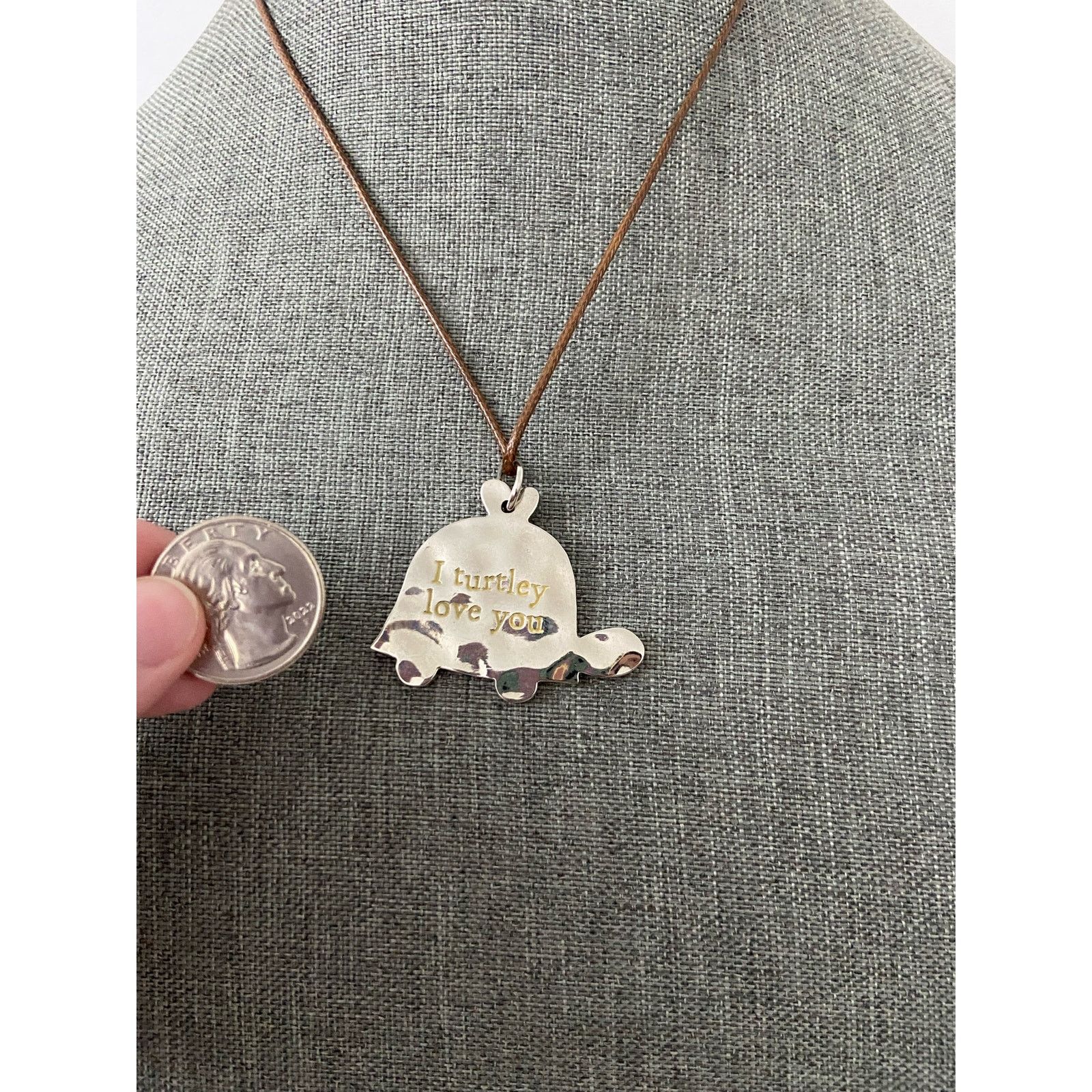 Handmade Upcycled turtle pendant necklace | Grailed
