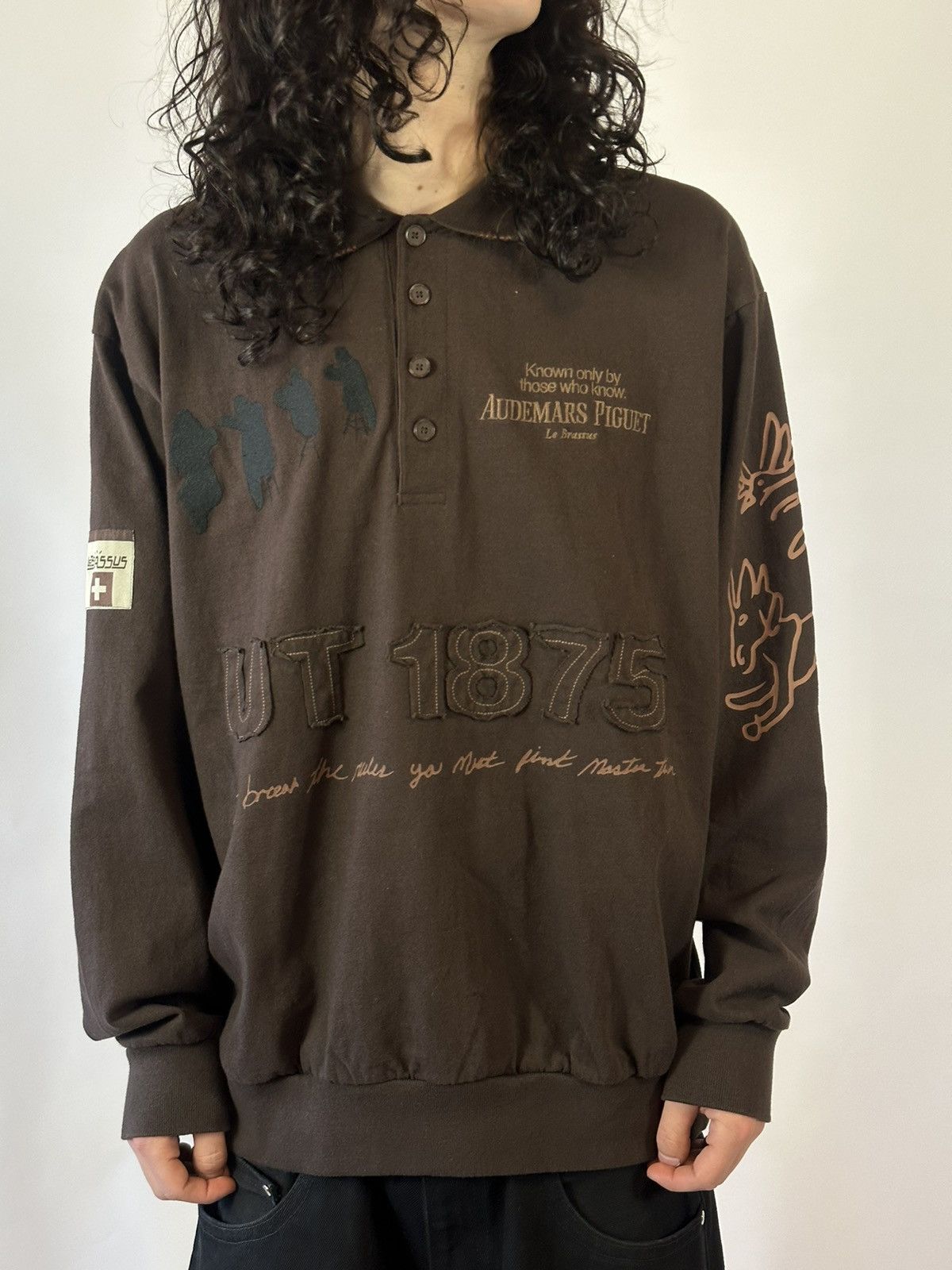 Audemars Piguet × Travis Scott AP X Travis Scott Brown Embroidered Polo ...