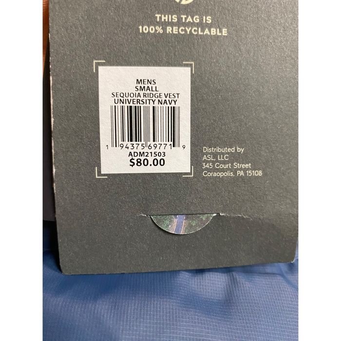 Alpine Division Alpine Design Men's Sequoia Ridge Down Vest Small Blue ...