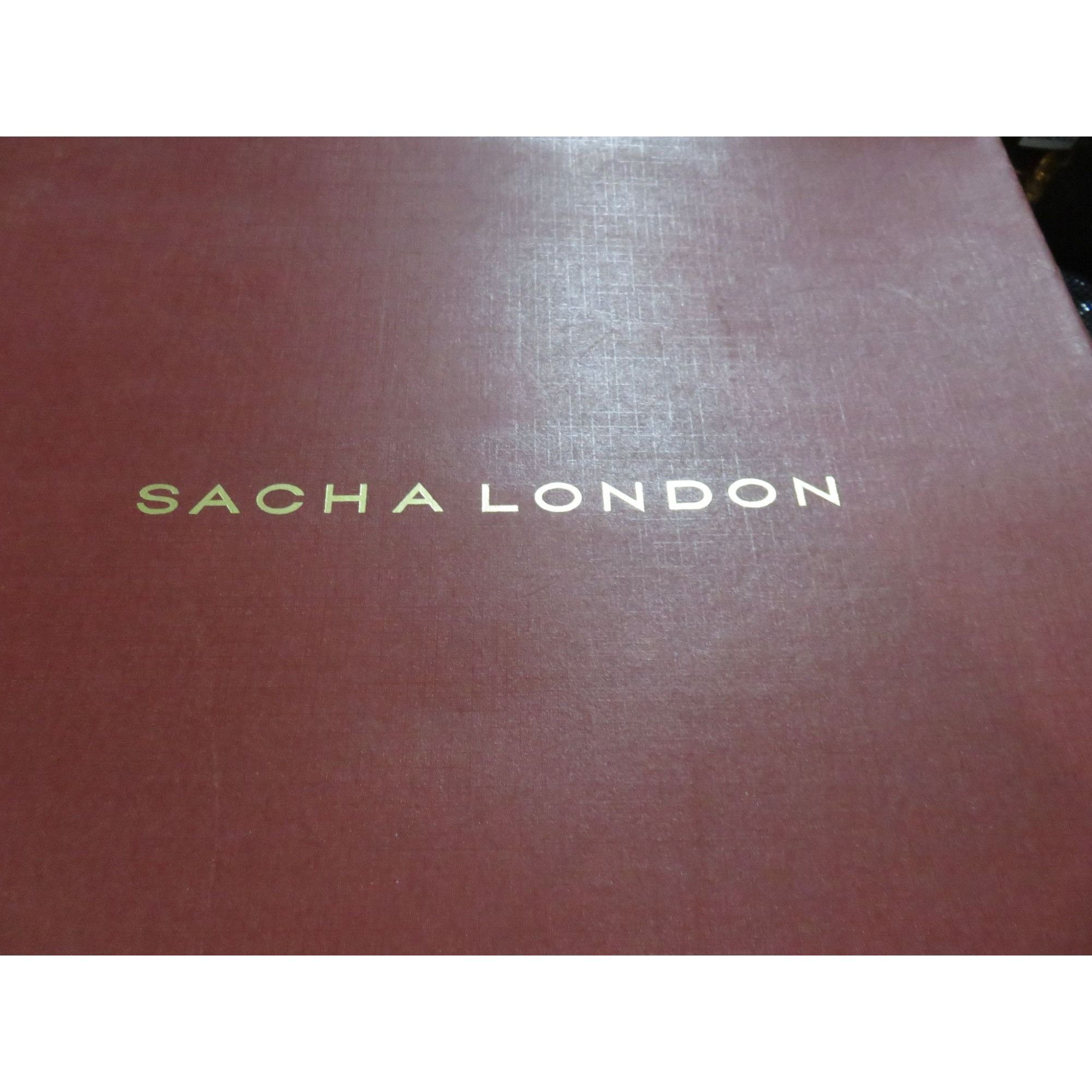 Other Sacha London Remy Black Kid Micro Suede Leather Platform Ope ...