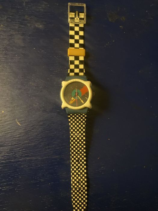 Swatch Original Swatch Watch Rare 1986 Halley’s Comet CHEKERERED ️ ...