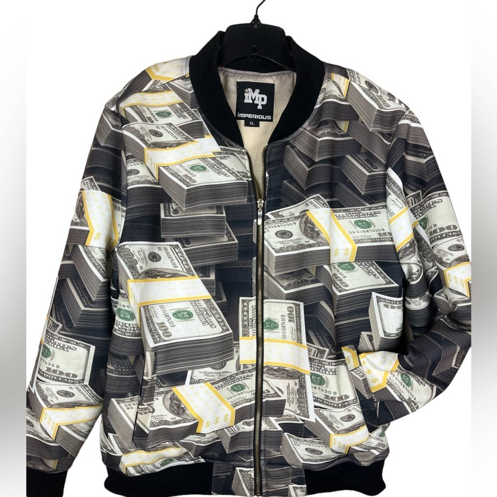 Imperious Money stack graphic bomber jacket | Grailed