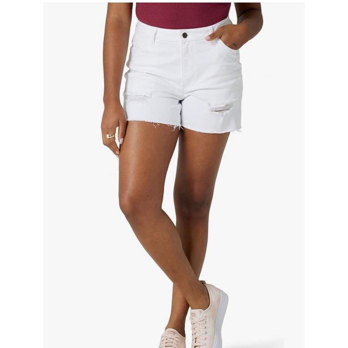 Wrangler Wrangler Women's White Distressed 5" High Rise Shorts 14 NWT ...