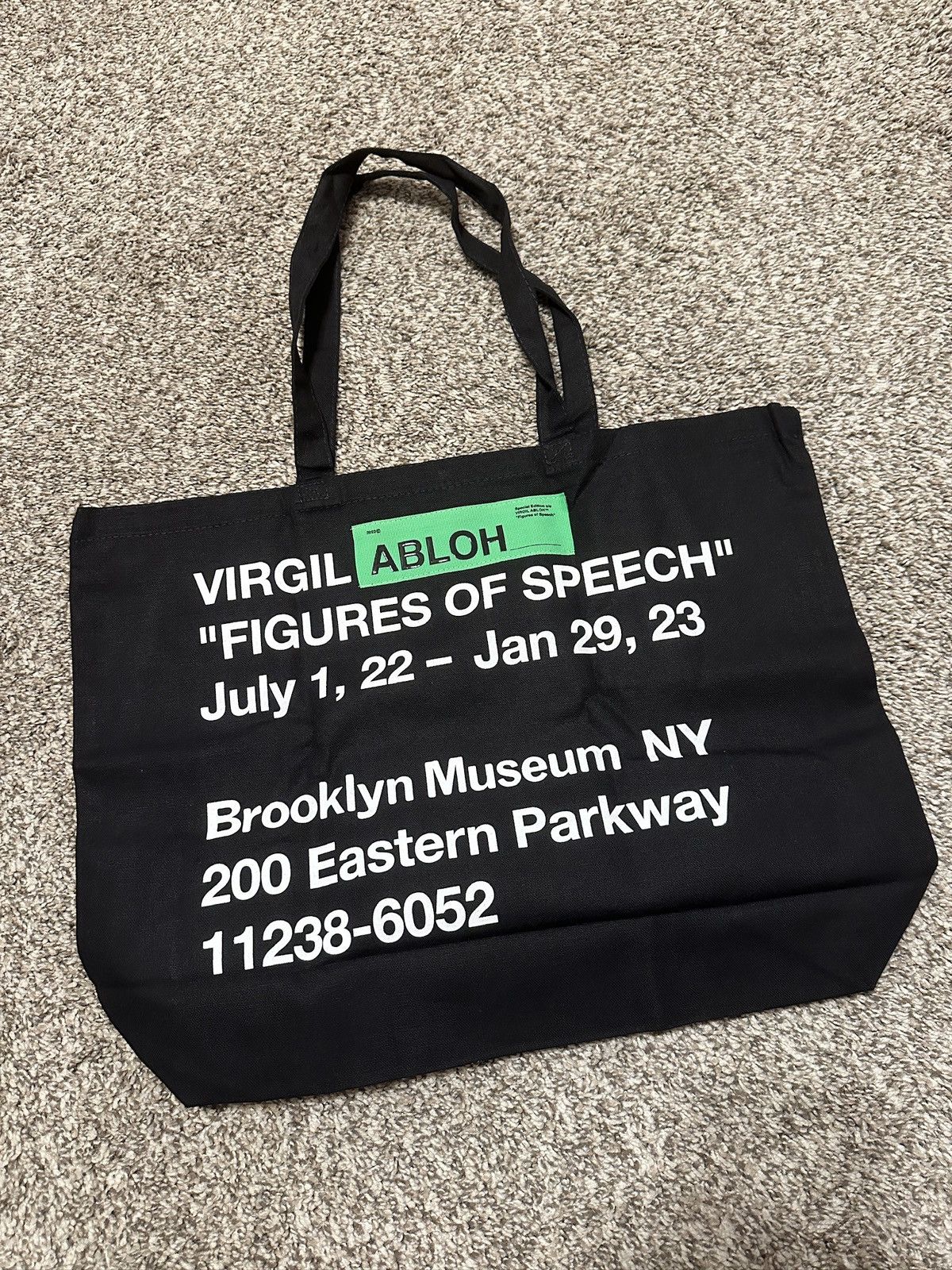 Virgil Abloh Virgil Abloh Figures Of Speech Flame Torch Tote Bag Black ...