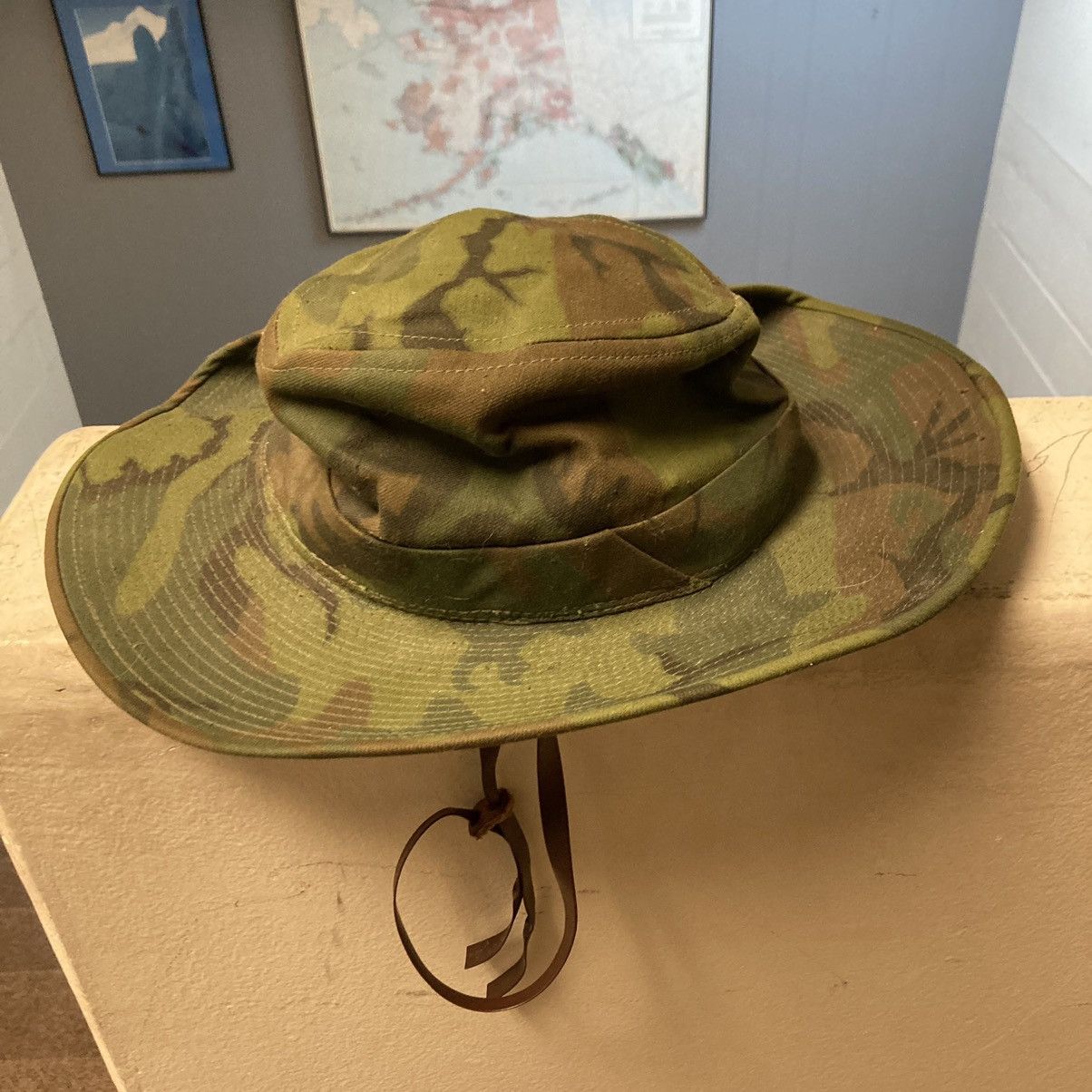 Vintage Vintage Army Camo Vietnam Era Boonie Jungle Hat Size 7 1/8 ...