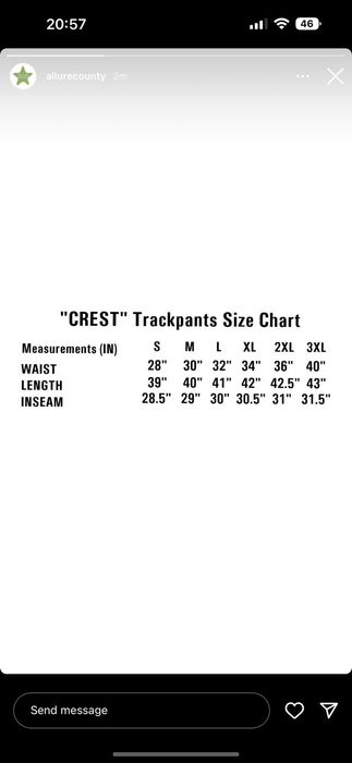 Designer Black Allure county “CREST” Trackpants | Grailed