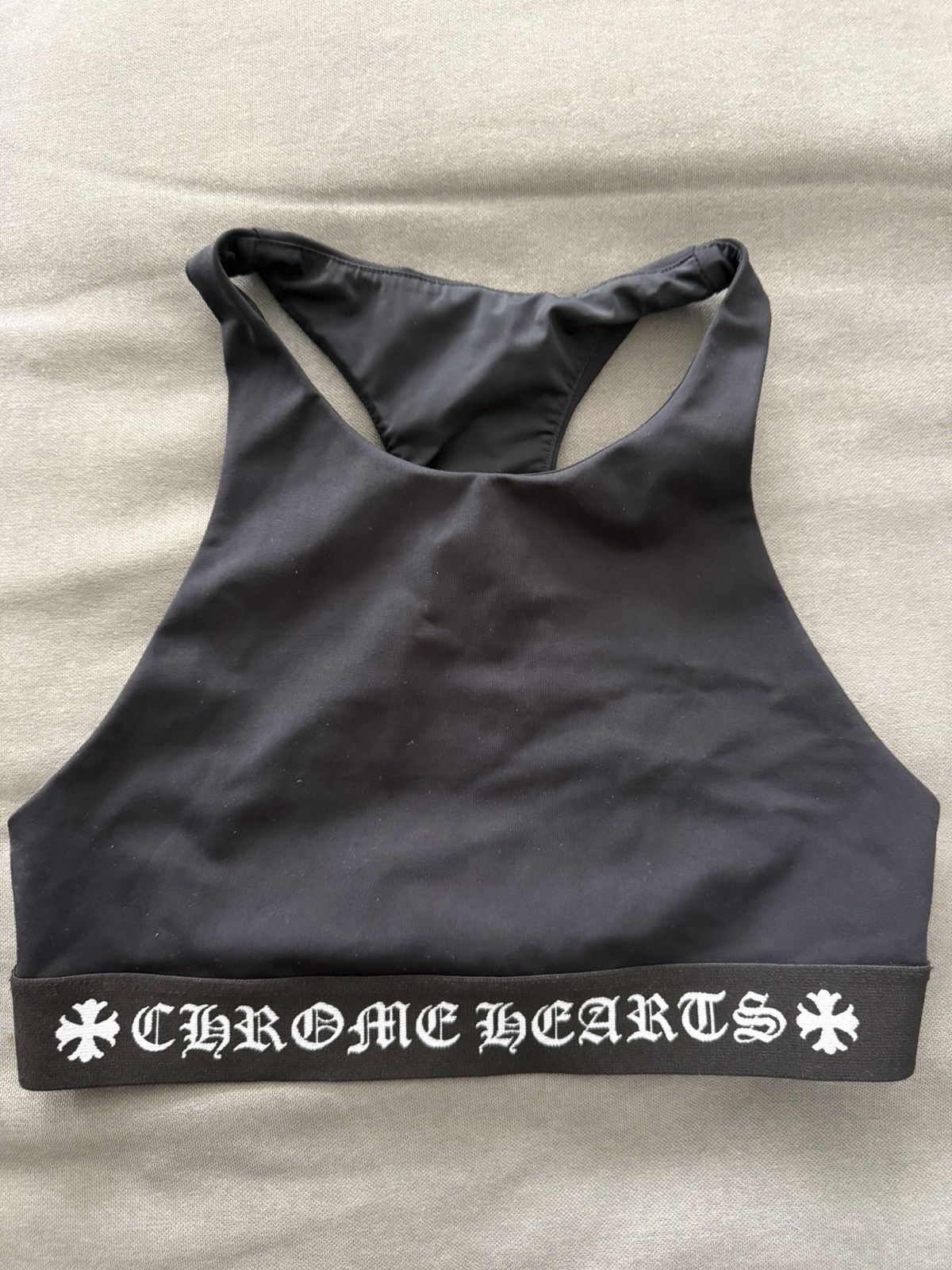 Chrome Hearts Womans black chrome hearts bra size small | Grailed