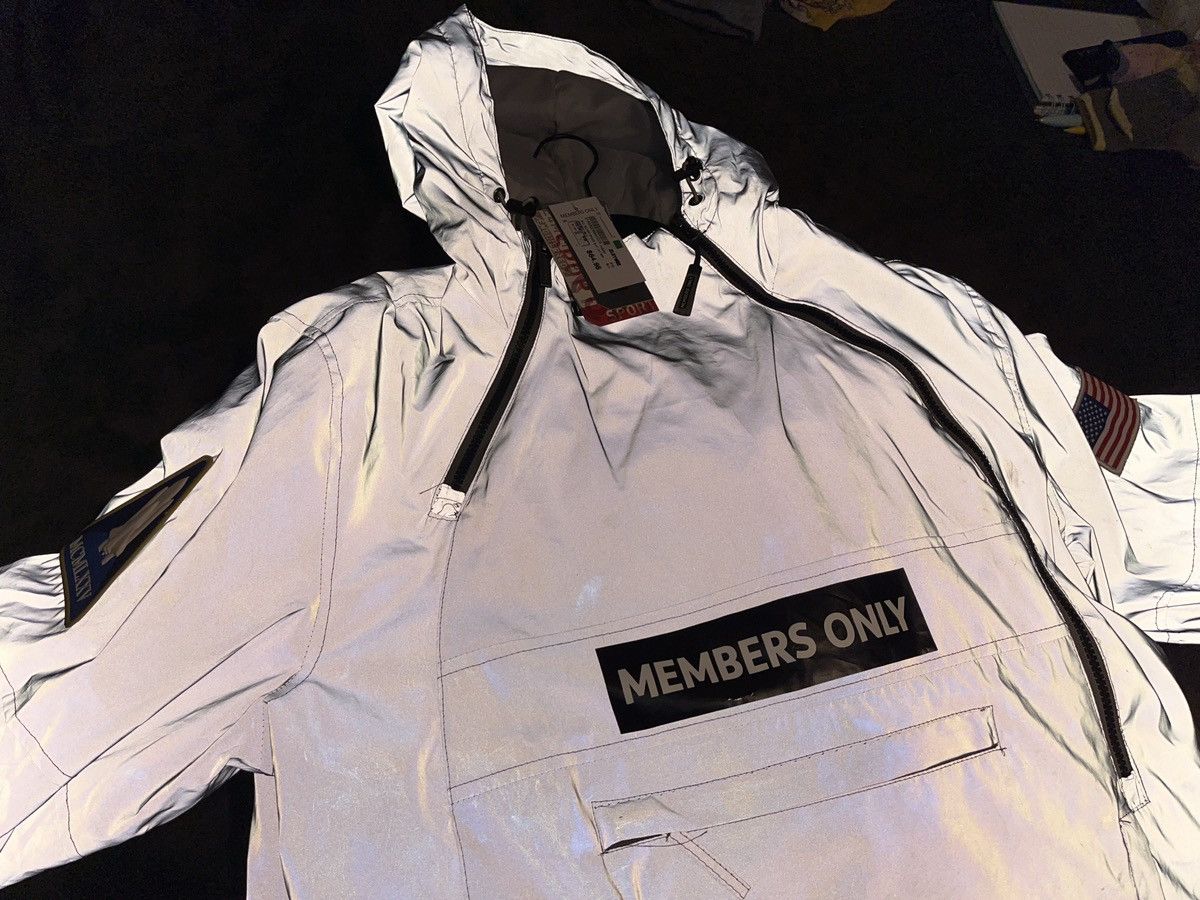 Members Only Members Only Silver Space Suit Jacket Reflective | Grailed