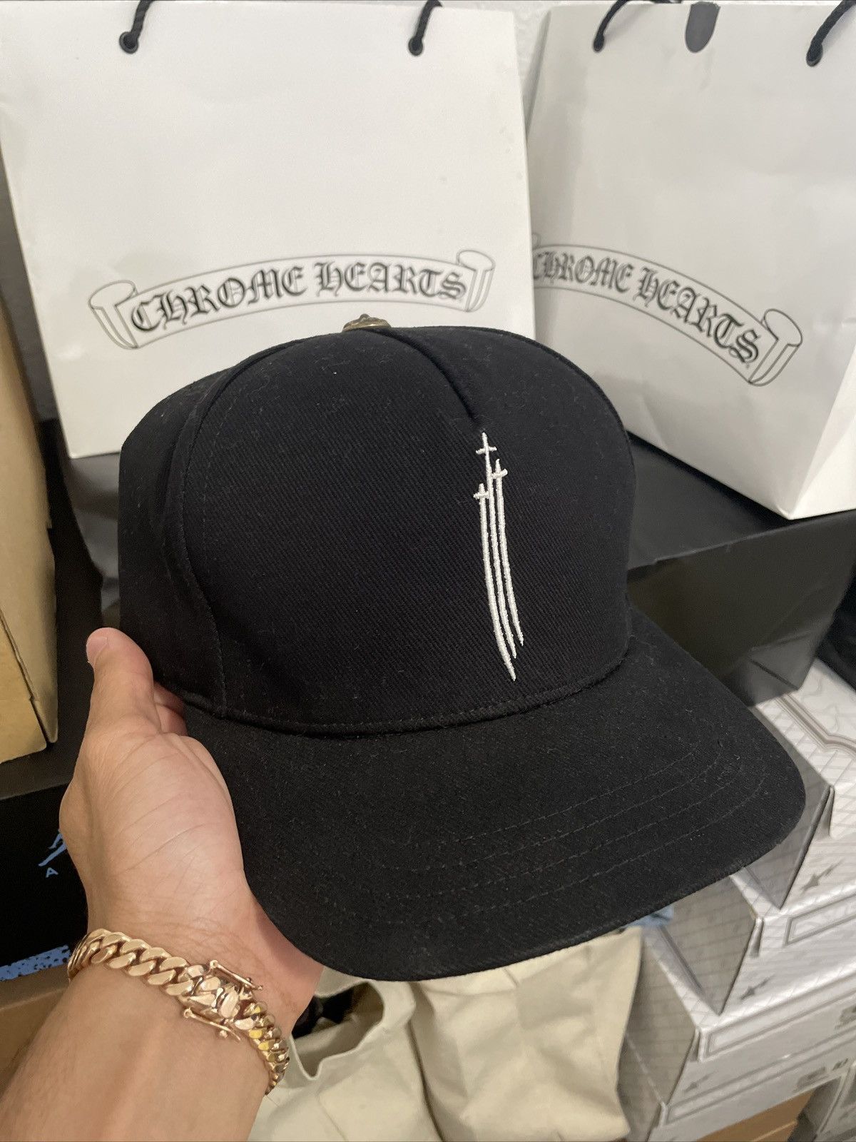 Chrome Hearts Triple cross hat | Grailed