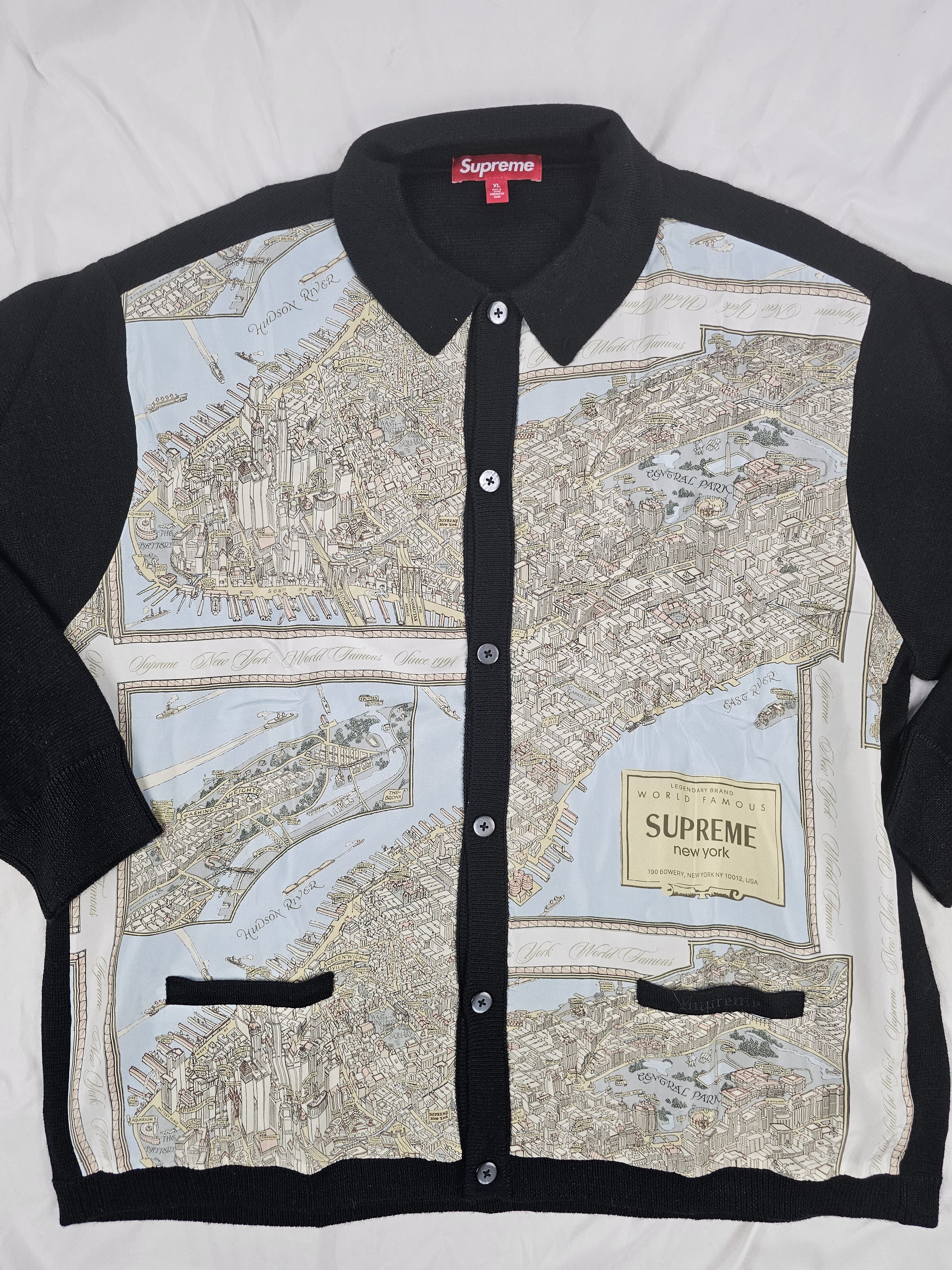 Supreme Supreme Silk Map Cardigan | Grailed