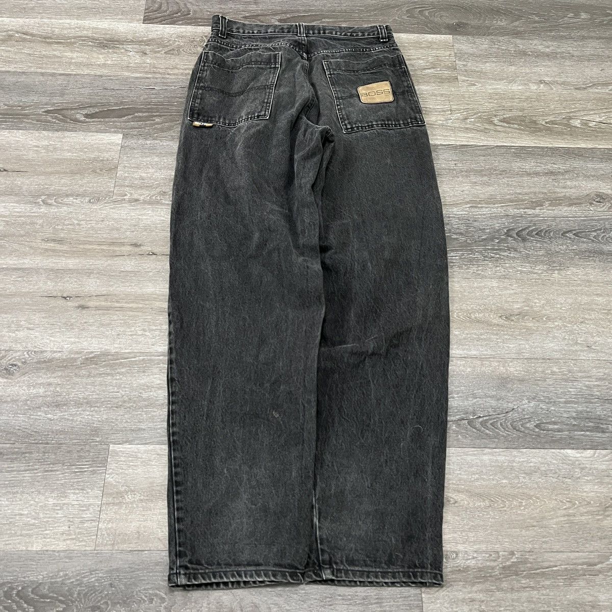 Vintage Vintage 90s Boss Baggy faded black Jnco style jeans | Grailed