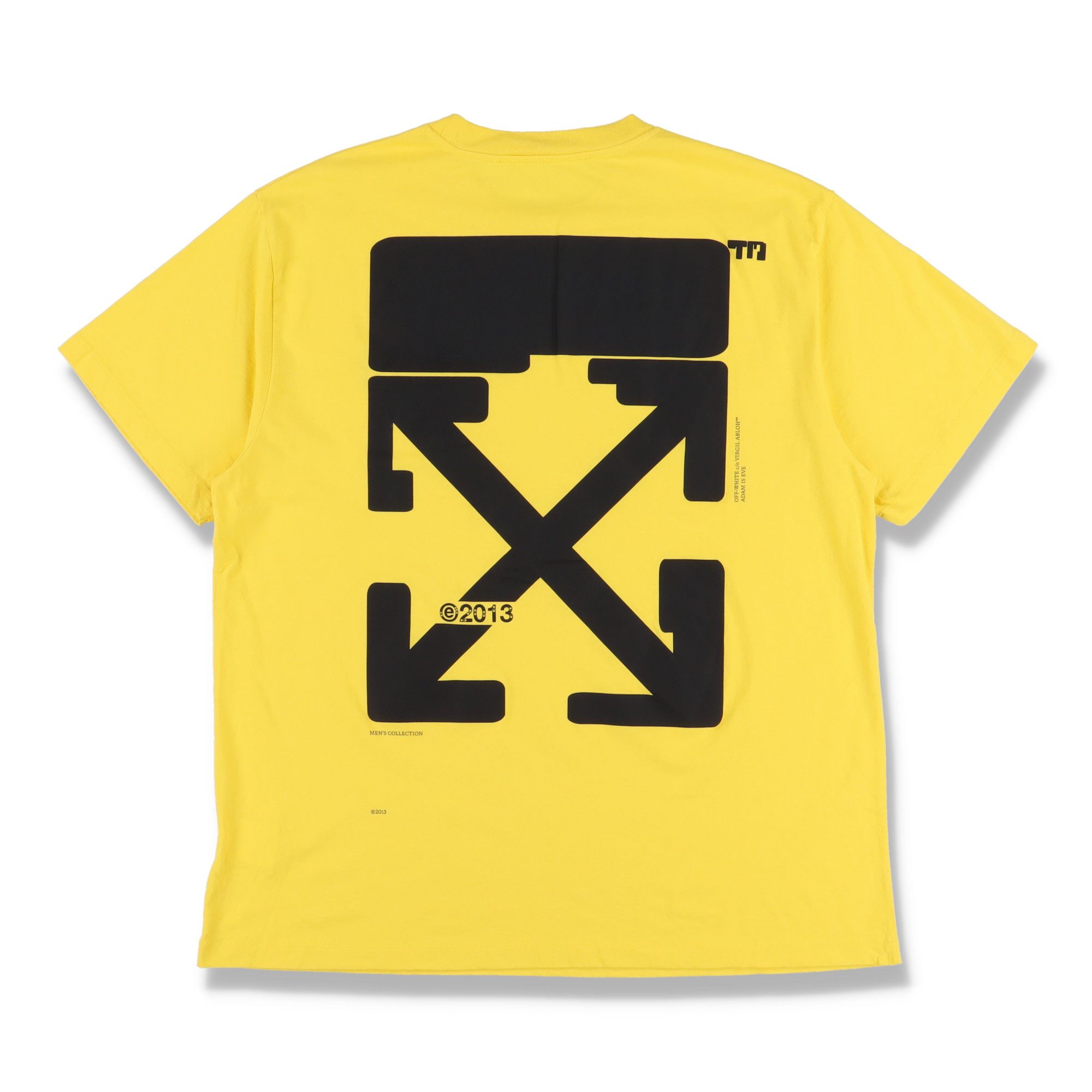 Off-White Yellow Adam Is Eve Logo Arrows Oversized T-shirt | Grailed