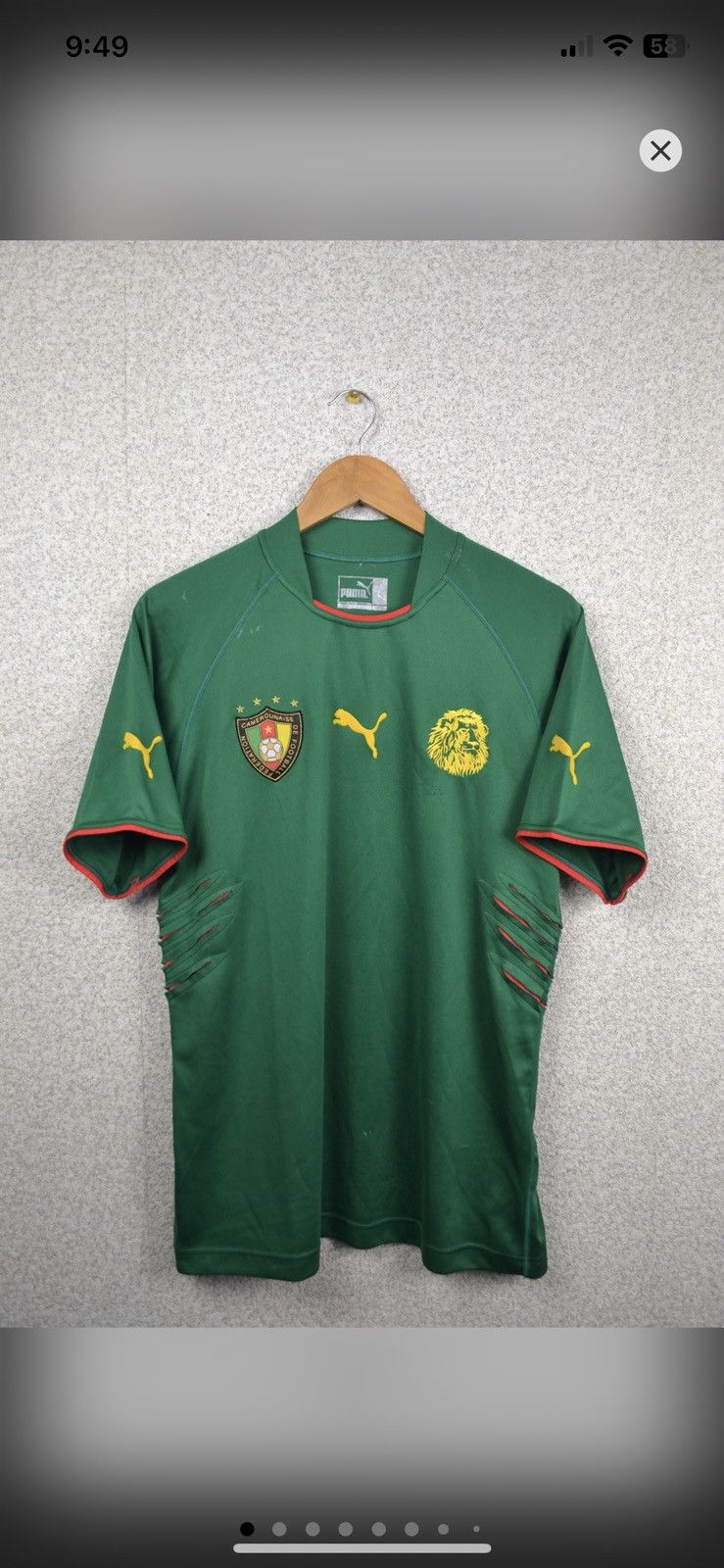 Puma 2004 Cameroon Green Lion Jersey | Grailed