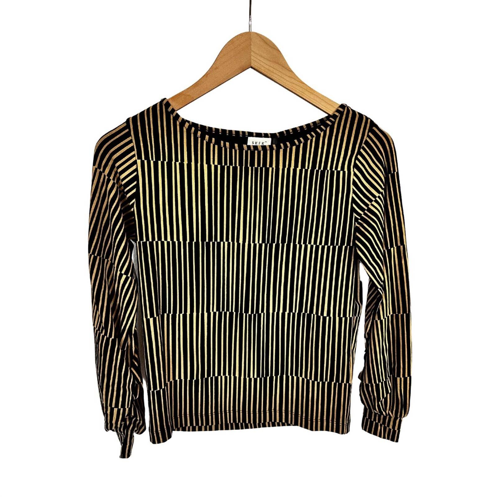 Designer SKFK Women's Kattin t-Shirt In Black/cream Print | Grailed