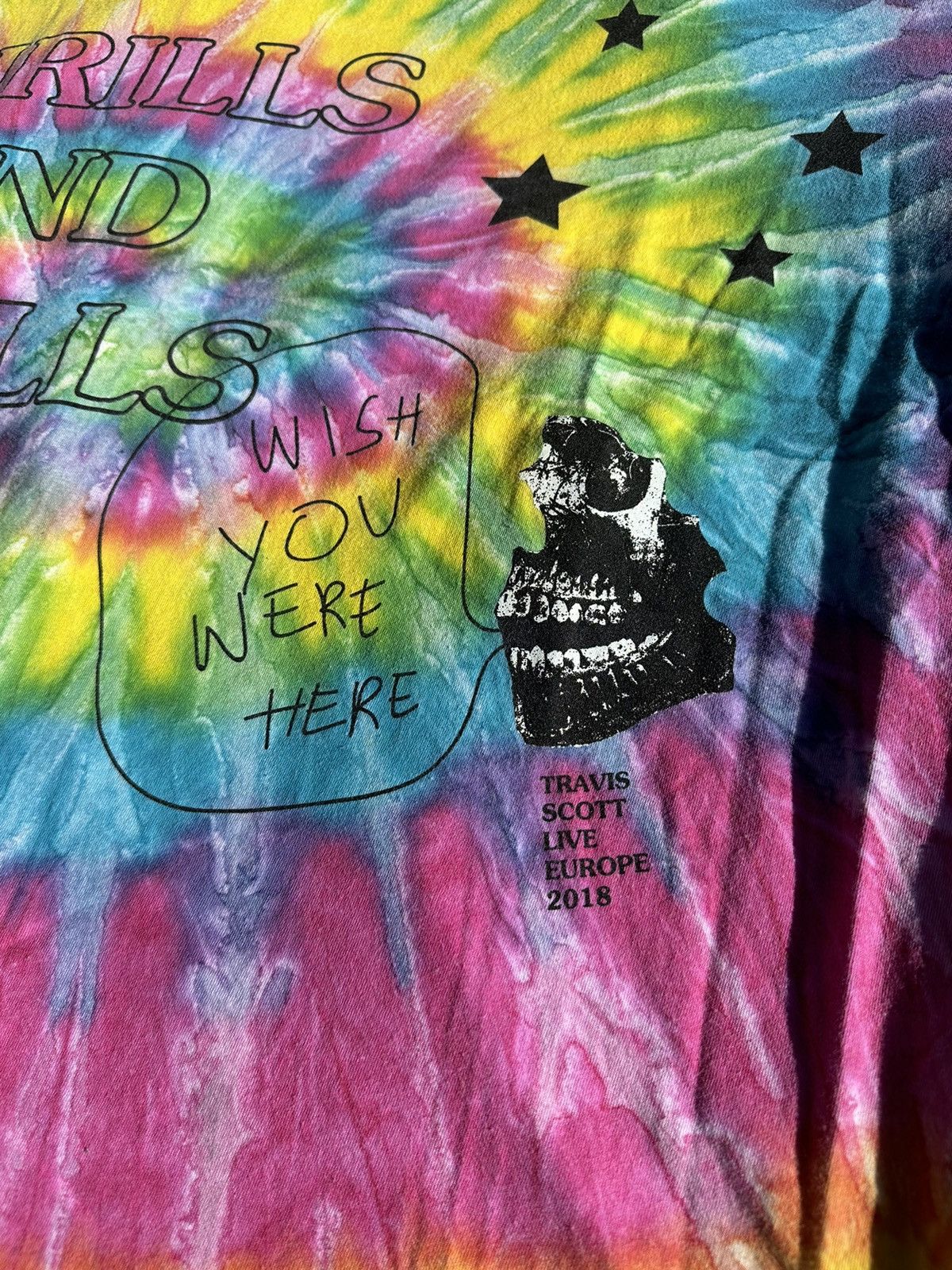 Travis Scott Travis Scott Astroworld Europe Exclusive Tie Dye Tee Shirt ...