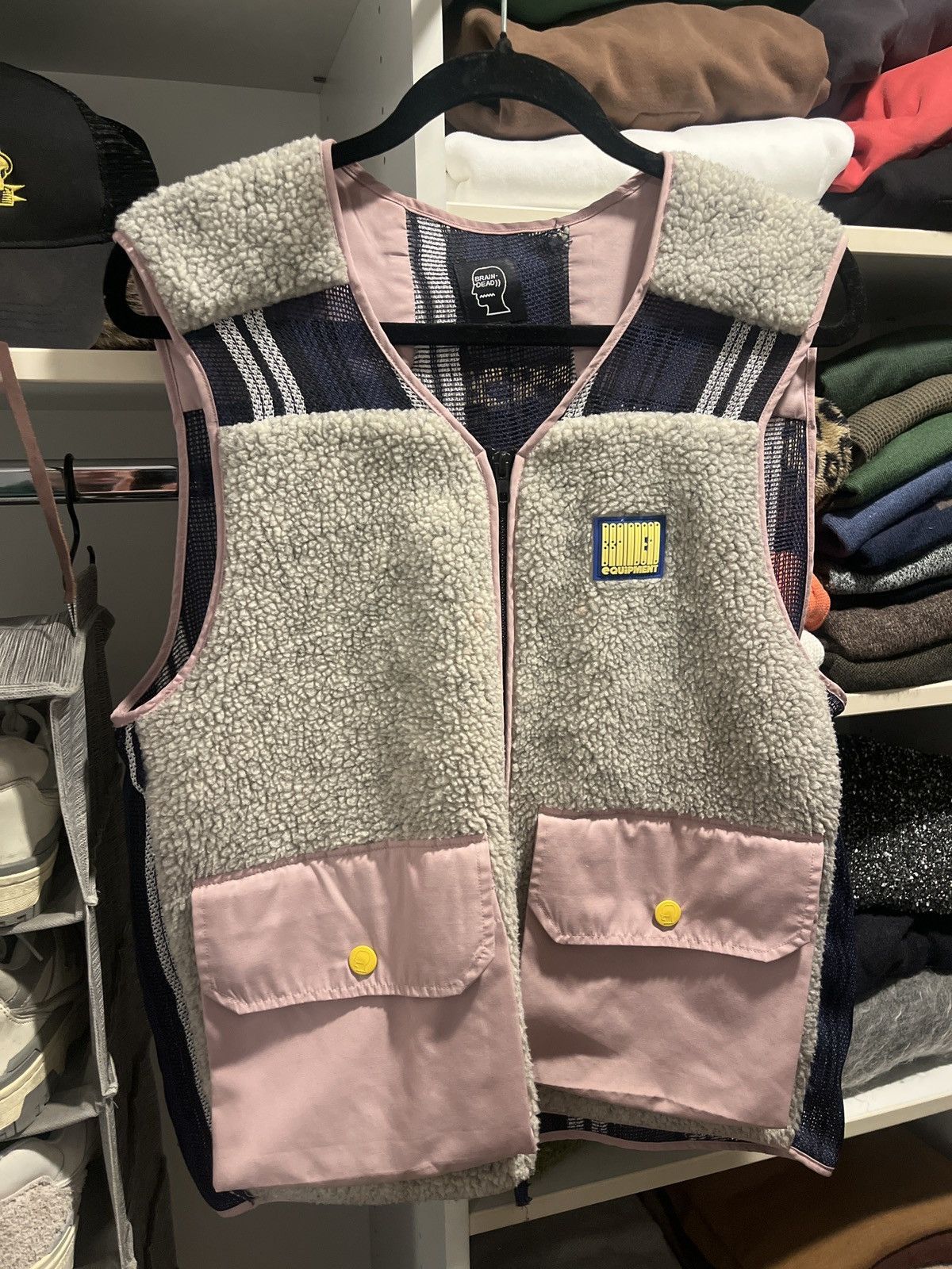 Brain Dead Fleece vest, mesh back | Grailed