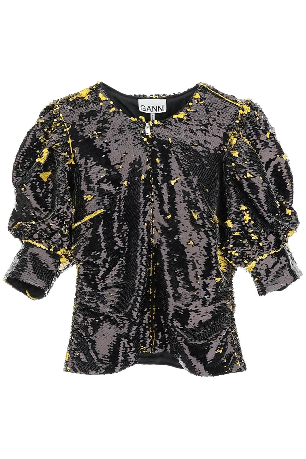 Ganni Ganni two-tone sequin top | Grailed