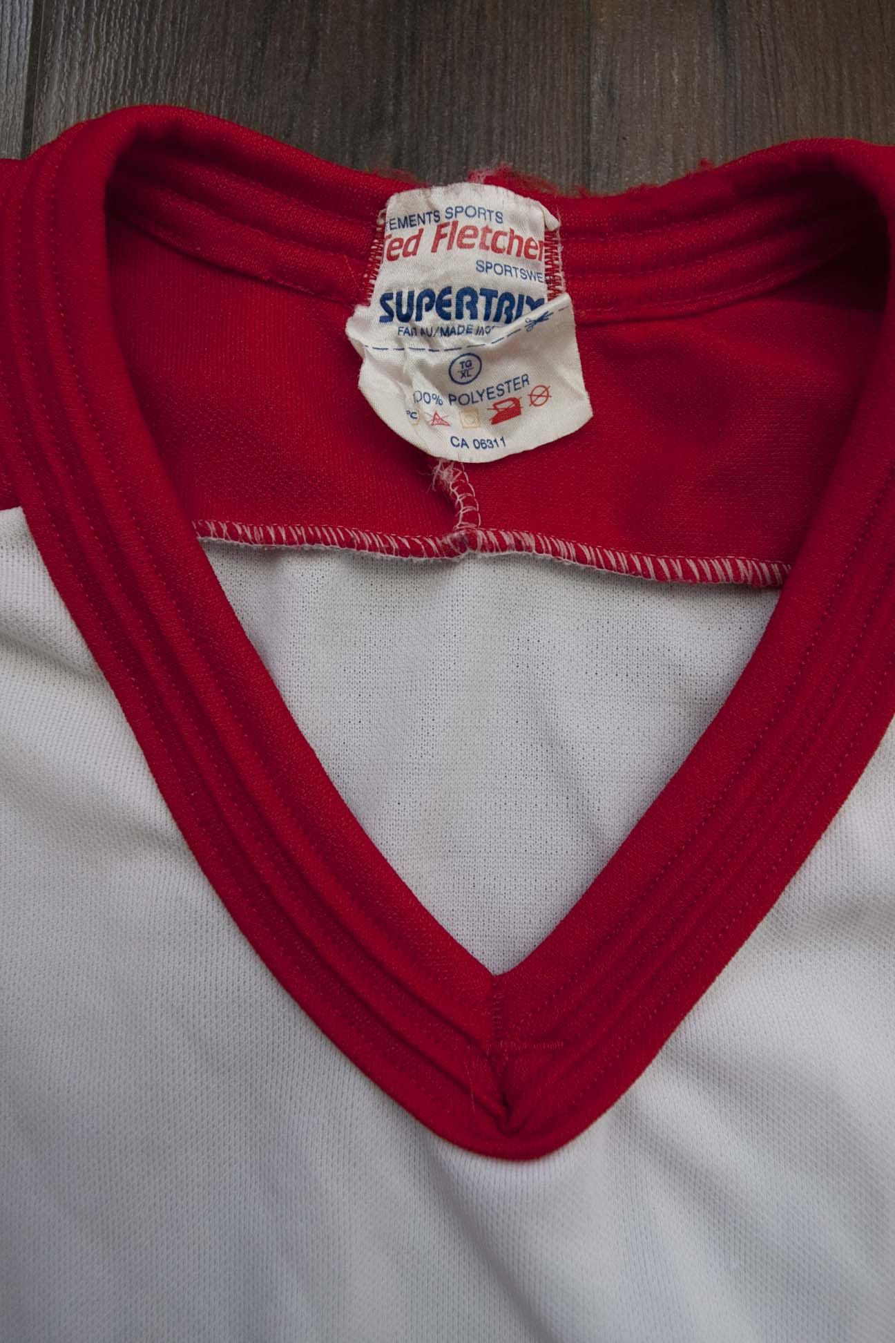 Vintage Ted Fletcher Hockey Jersey Size XL Vintage Supertrix Blank ...