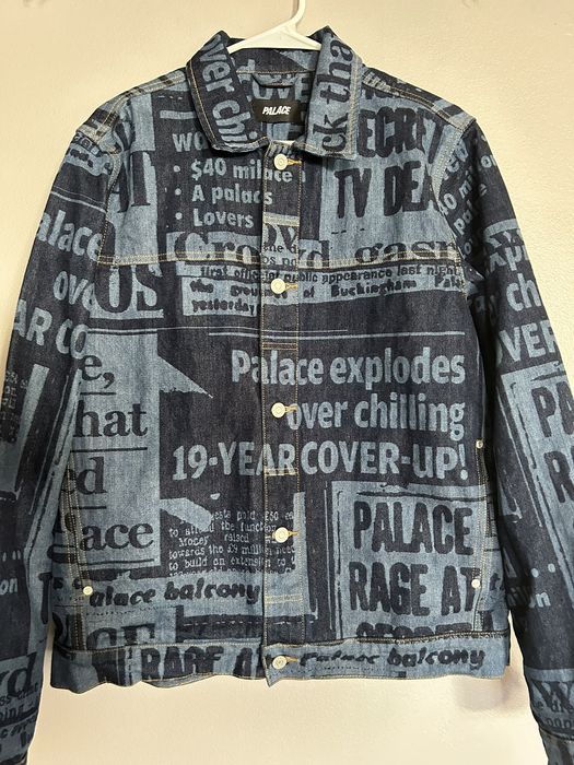 Palace Palace Tabloid Denim Jacket | Grailed