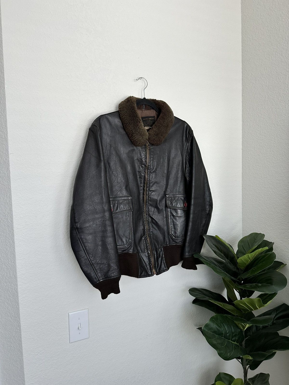 Avirex × Usn × Vintage Vintage 80s AVIREX Leather Flight Jacket Type G-1 U.S NAVY | Grailed