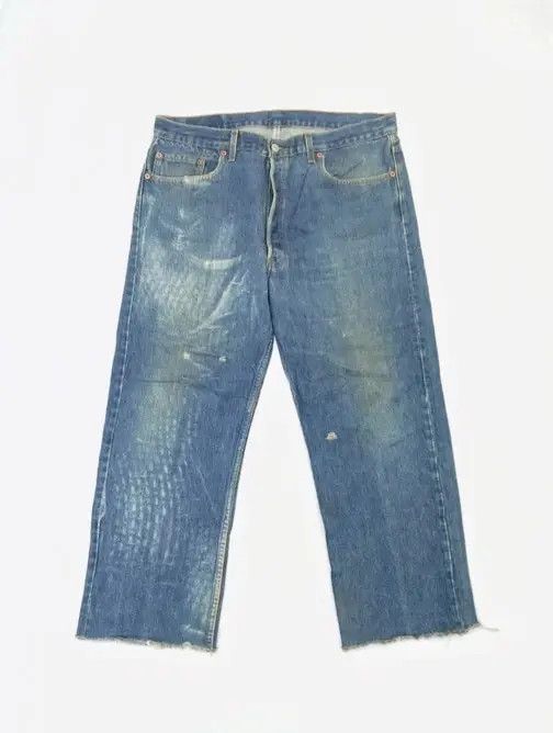 Jean × Levi's × Vintage 90s Vintage Levis 501 Made In USA Distressed Jeans 38x27 | Grailed