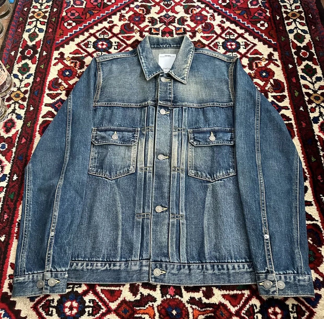 Visvim Visvim 101 11aw snakeskin yellow mud denim jacket | Grailed