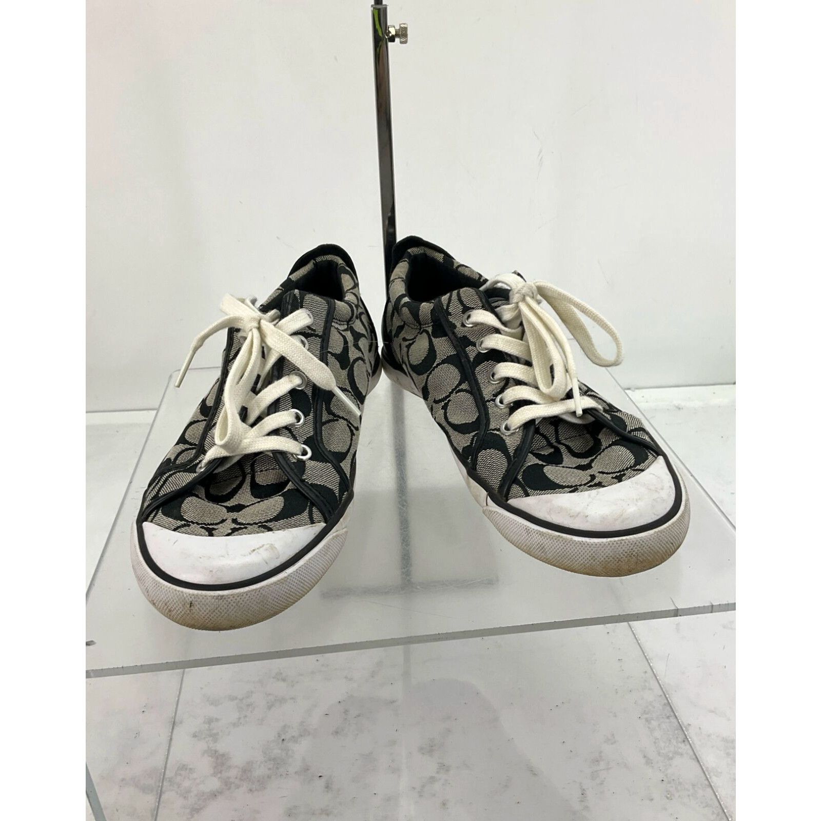 Coach Coach Barrett II Gray Black Signature Jacquard Fashion Sneakers ...